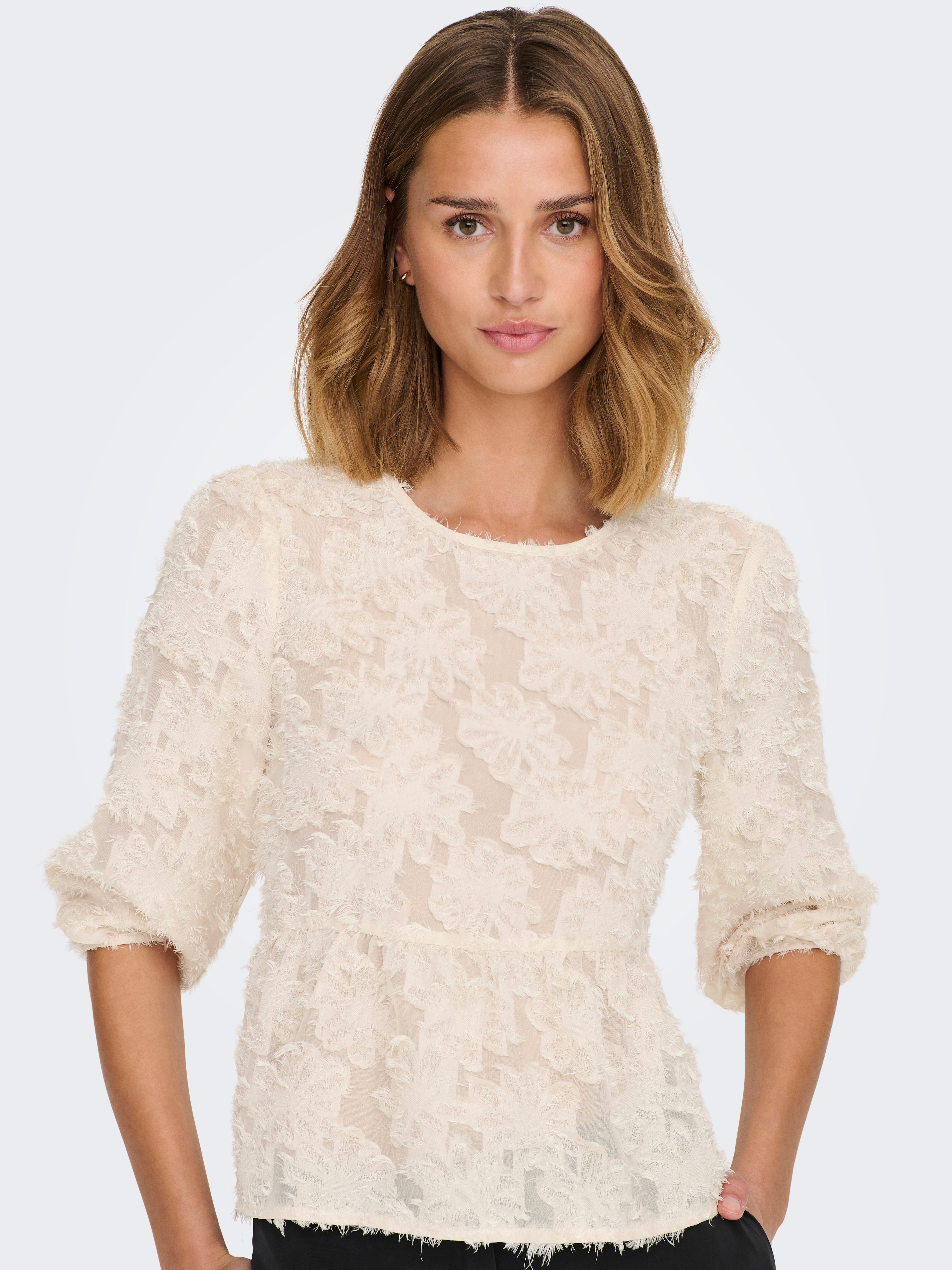 Textured top | Off White | ONLY®