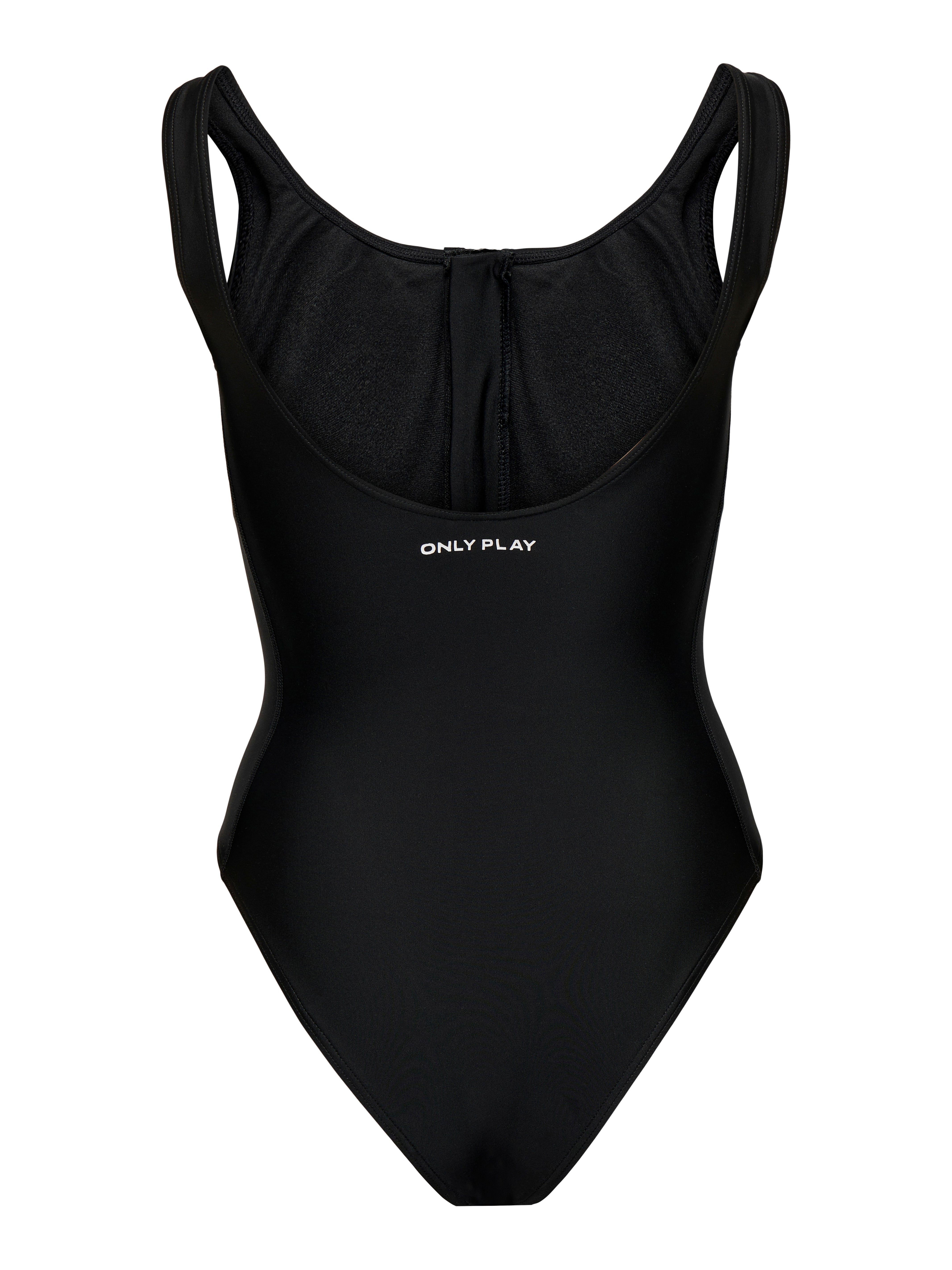 Sporty Zip Swimsuit | Black | ONLY®