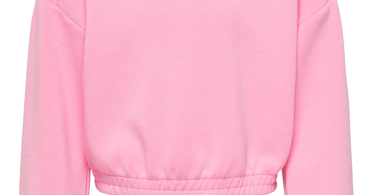 Kort Sweatshirt | Lys rosa | ONLY®