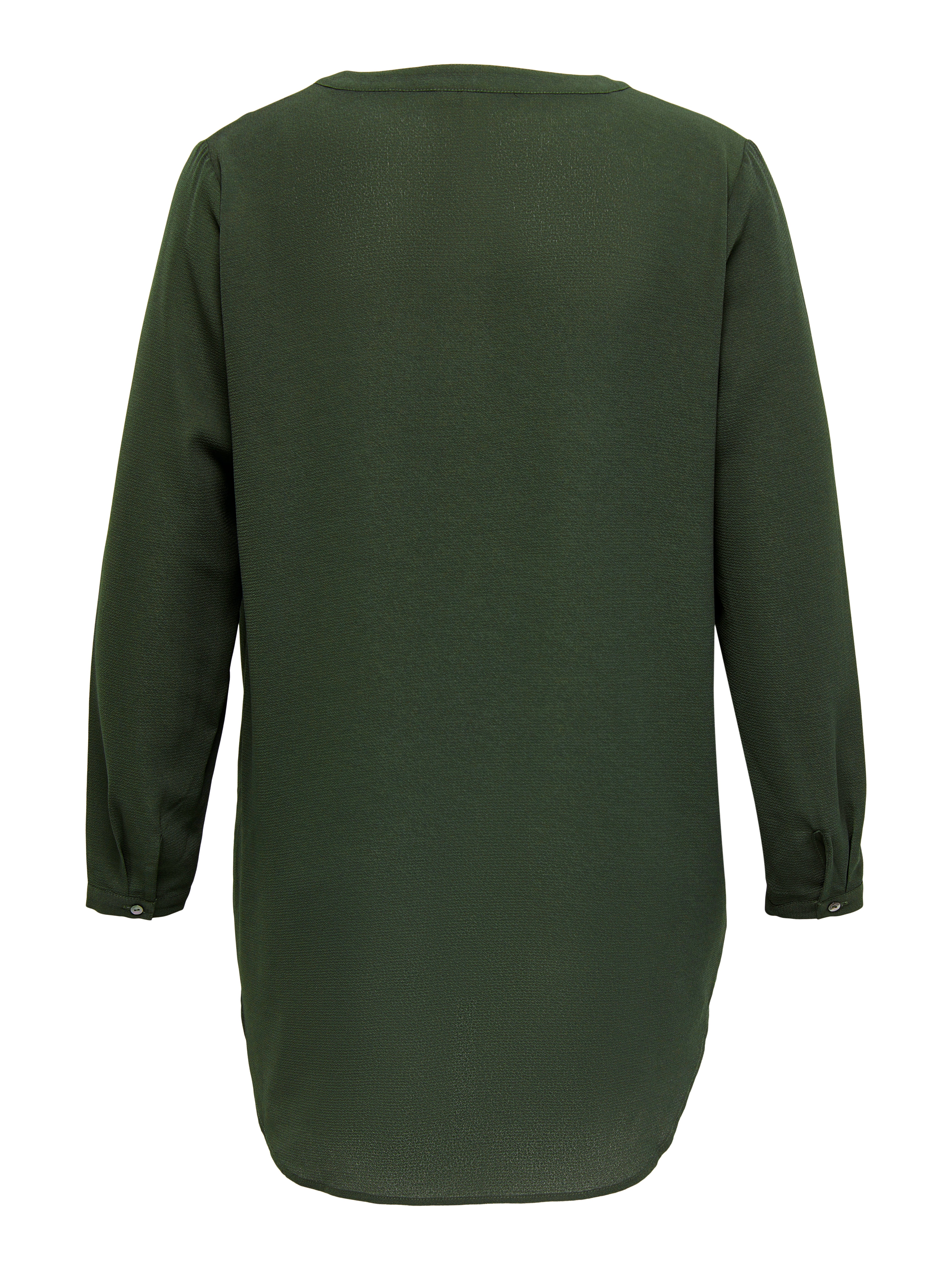 Normal passform Kinakrage Curve Skjorta | Mörkgrön | ONLY®