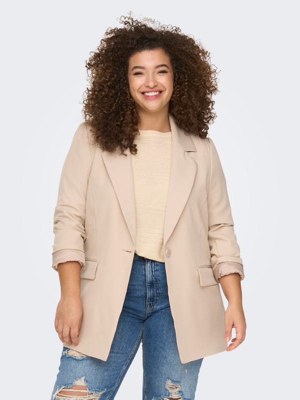 Curvy open Blazer | Black | ONLY®