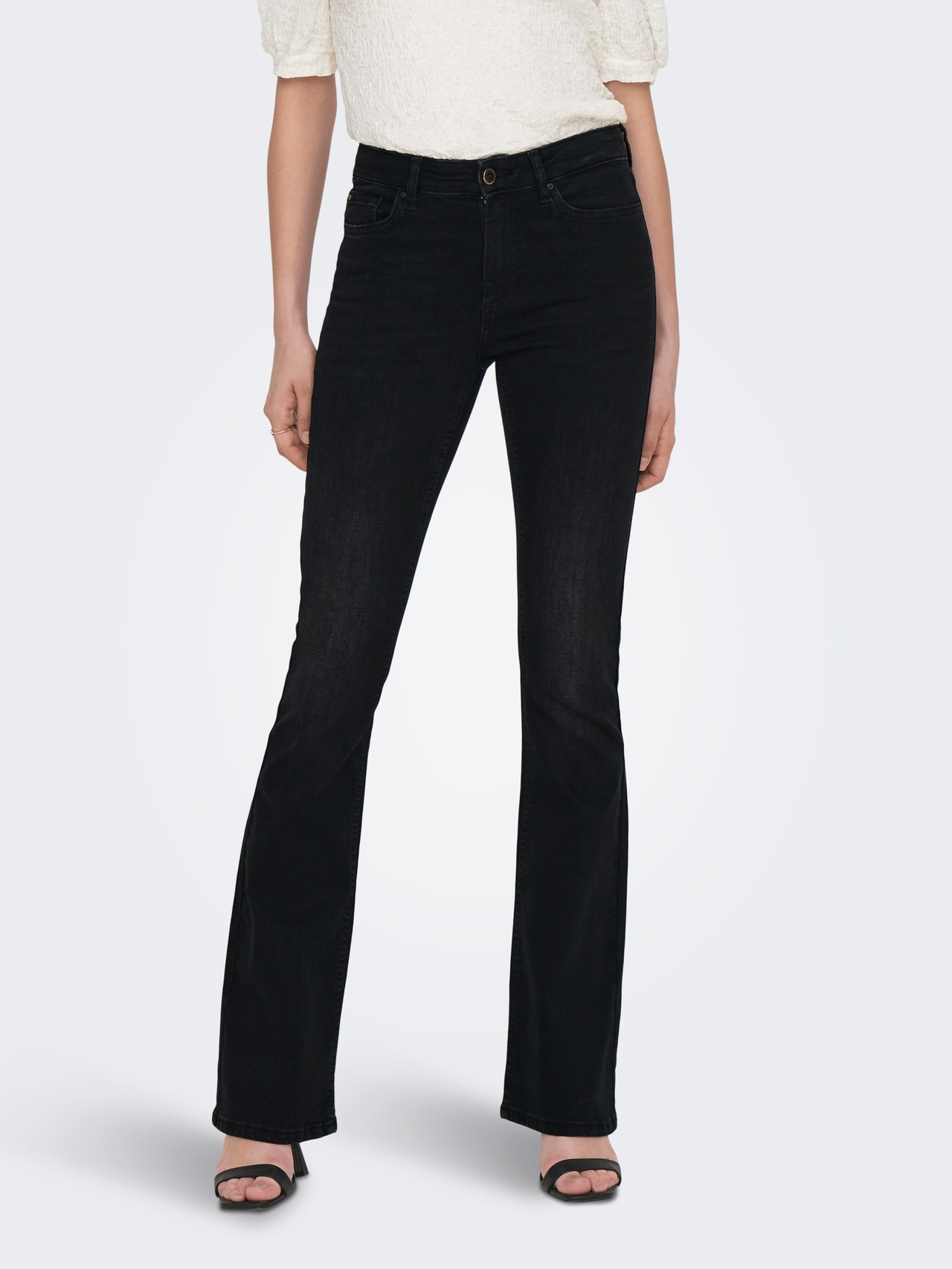 ONLBLUSH MID FLARED TAI1099 NOOS | Zwart | ONLY® ONLBLUSH MID FLARED TAI1099 NOOS | Zwart | ONLY®