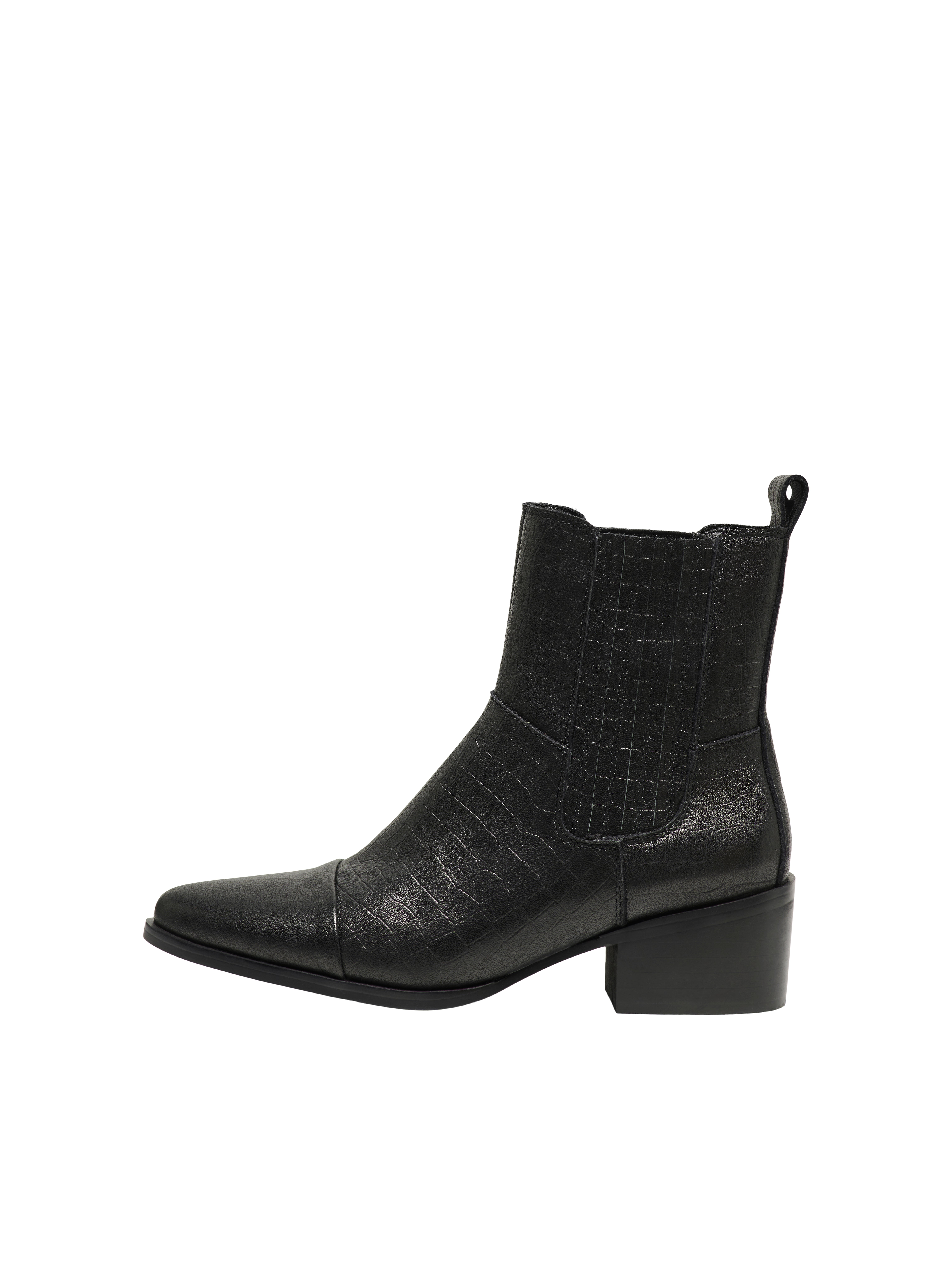 Leather Boots | Black | ONLY®