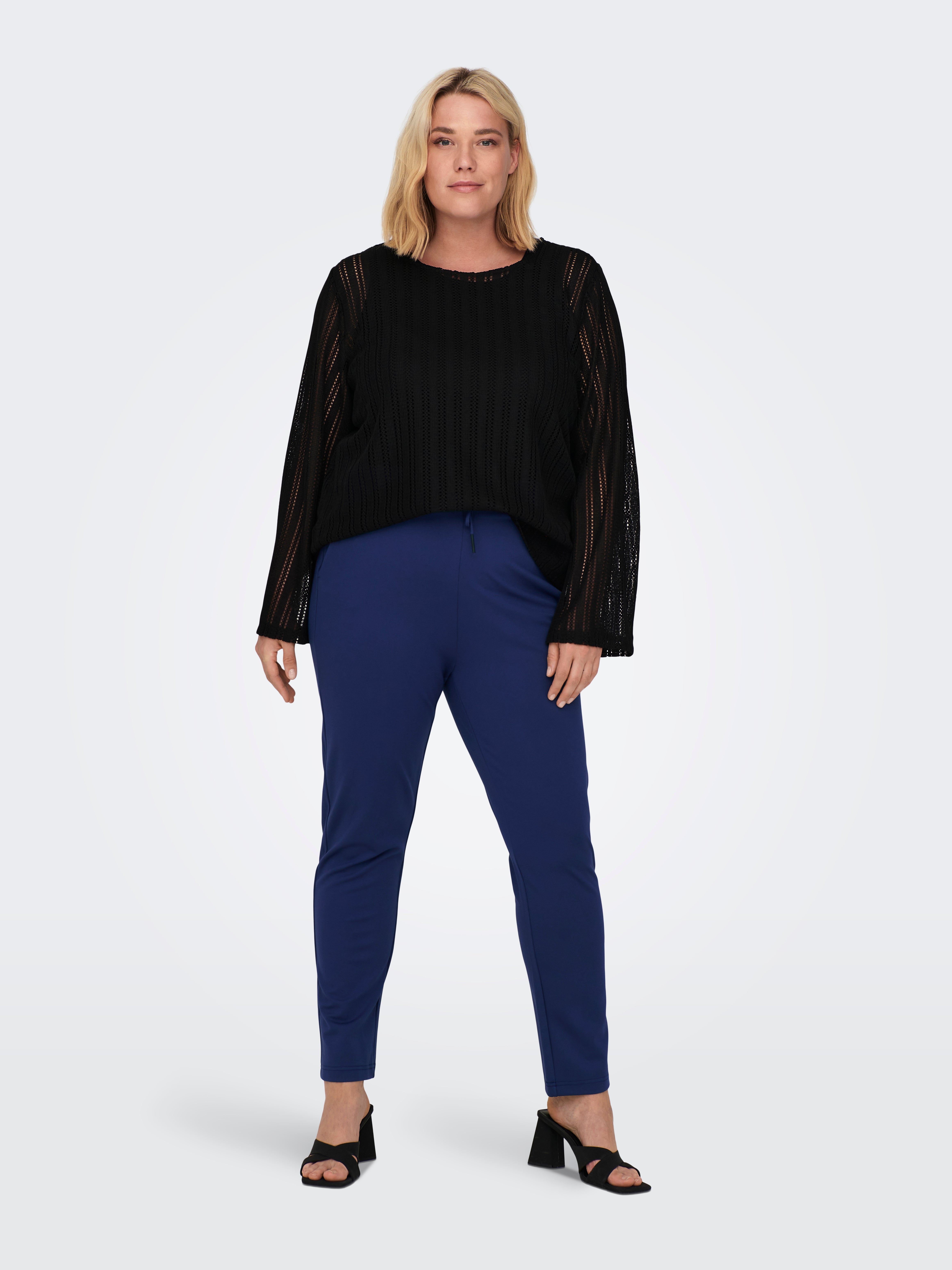 Curvy draw string pants | Dark Purple | ONLY®