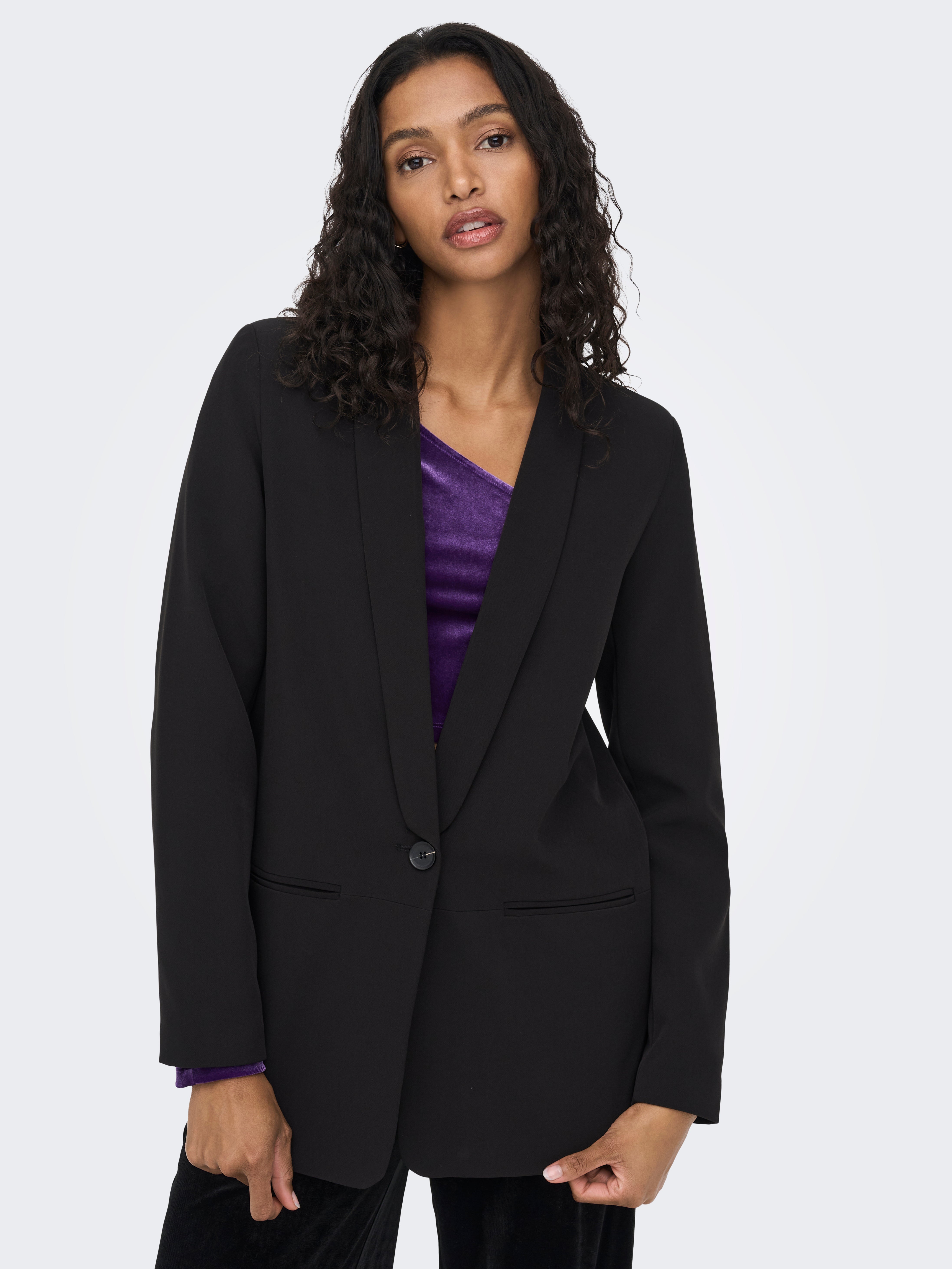 Classic box fit blazer | Black | ONLY®