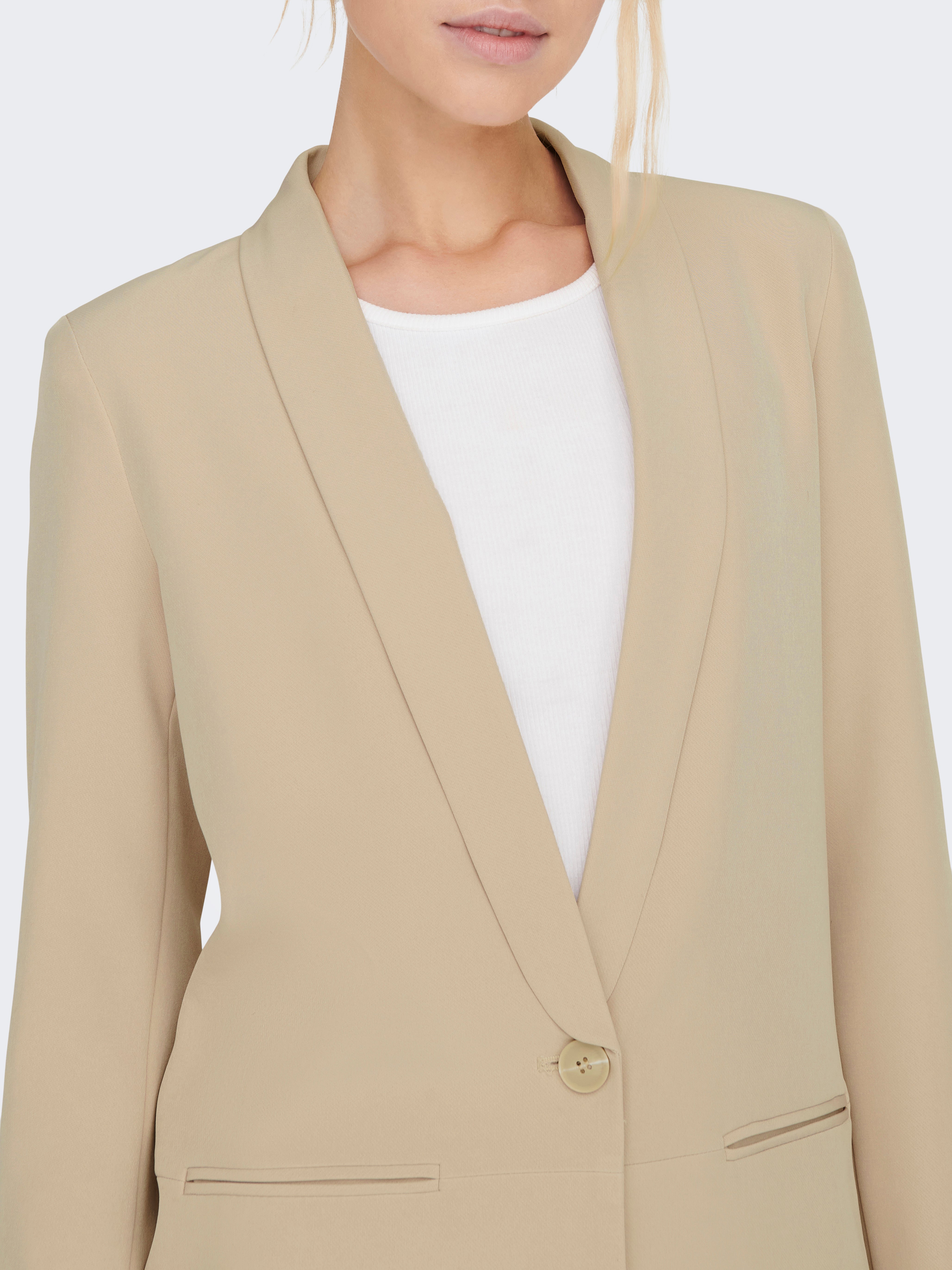 Classic box fit blazer | Beige | ONLY®