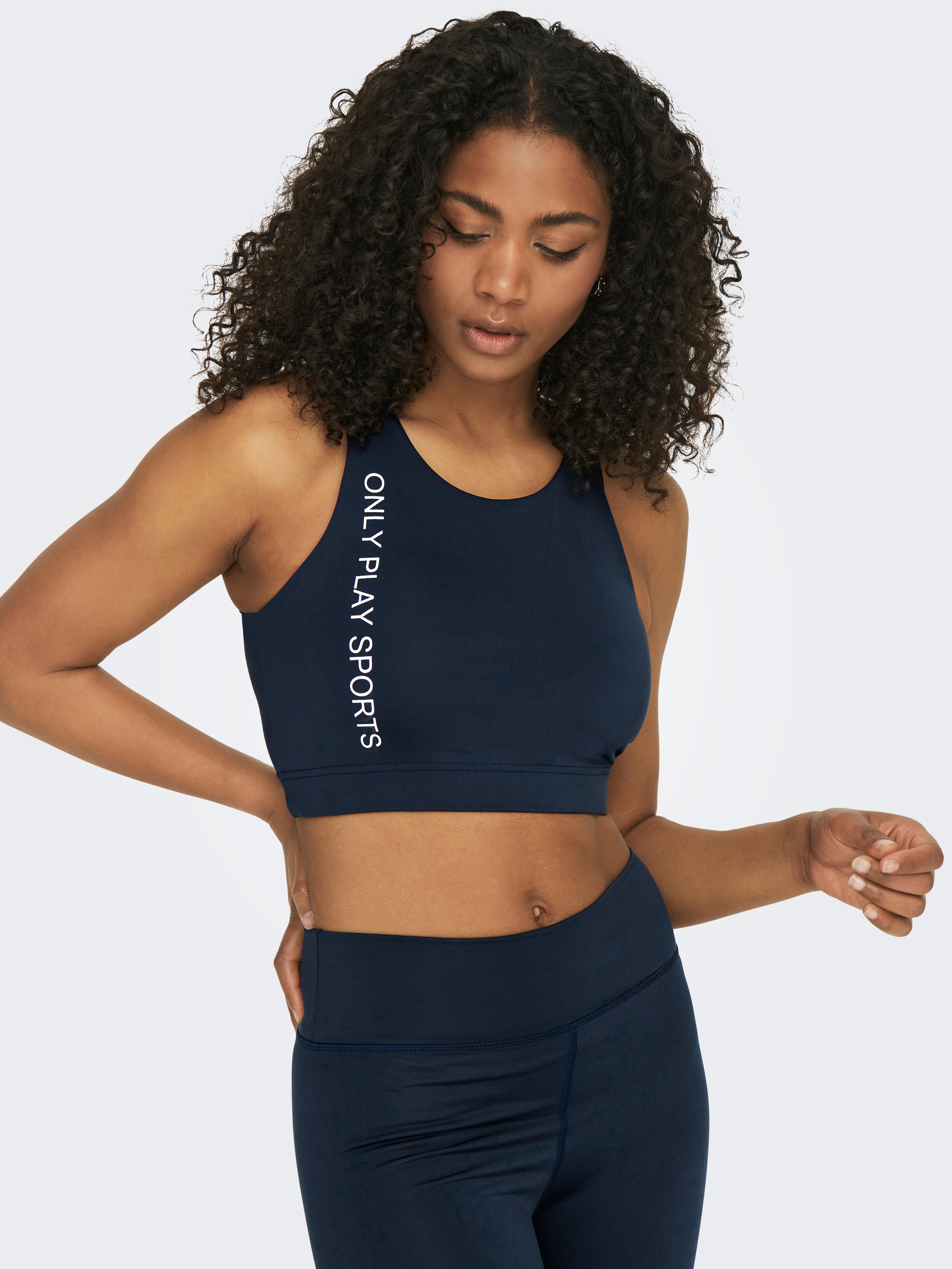 Racerback provides postural support Bras | Dark Blue | ONLY®