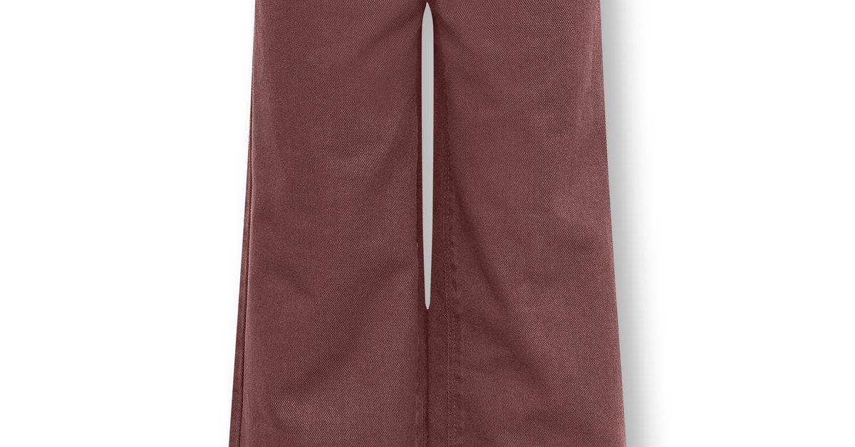 KOGNEW Middels høy midje Cropped Fit Bukser med vide ben | Mørk rosa ...