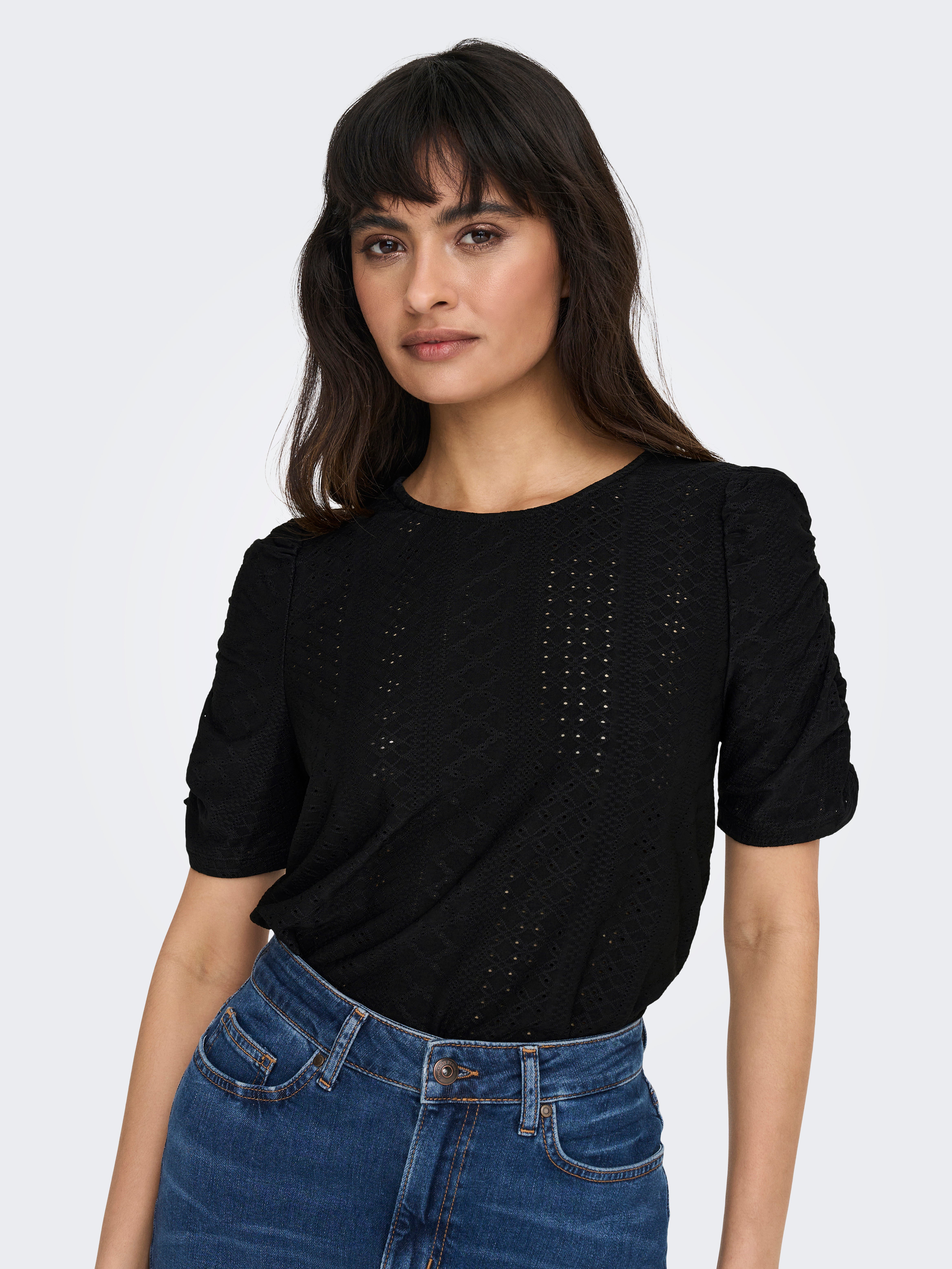 Regular Fit O-hals Puffermer Topp med 30 rabatt | ONLY®