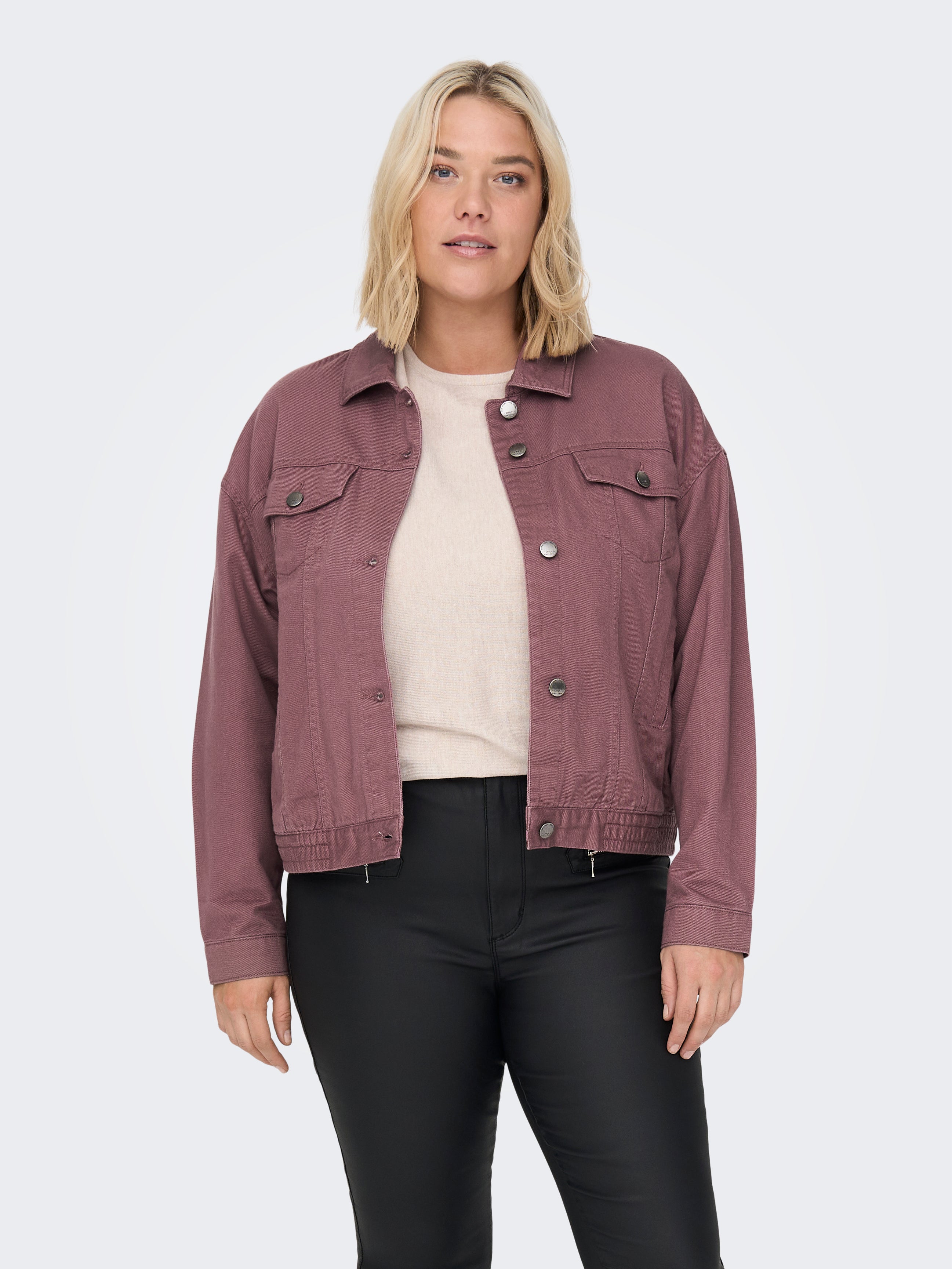 Curvy Canvas Jacket | Dark Rose | ONLY®