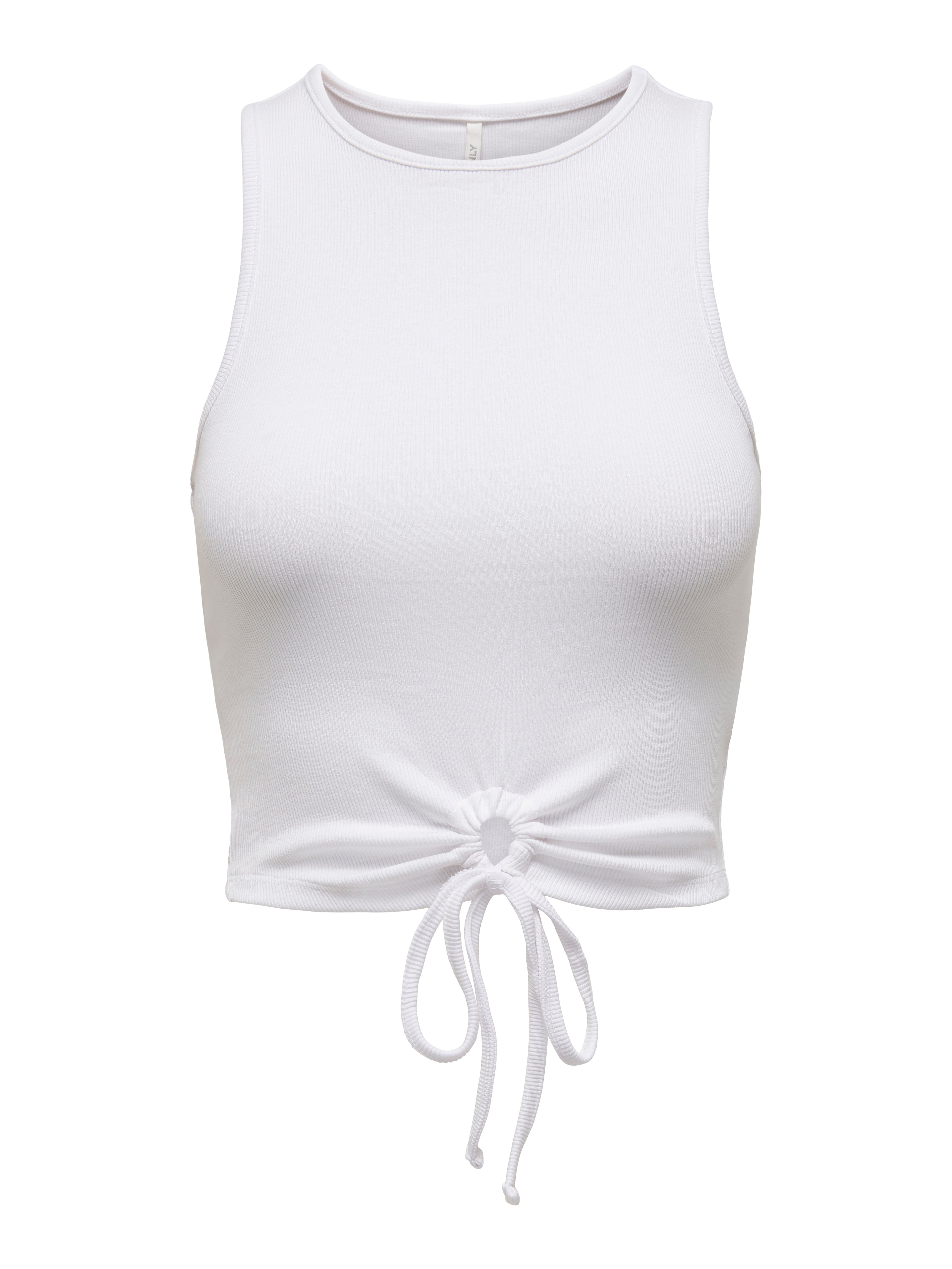 Tops Corte regular Cuello redondo | Blanco | ONLY®