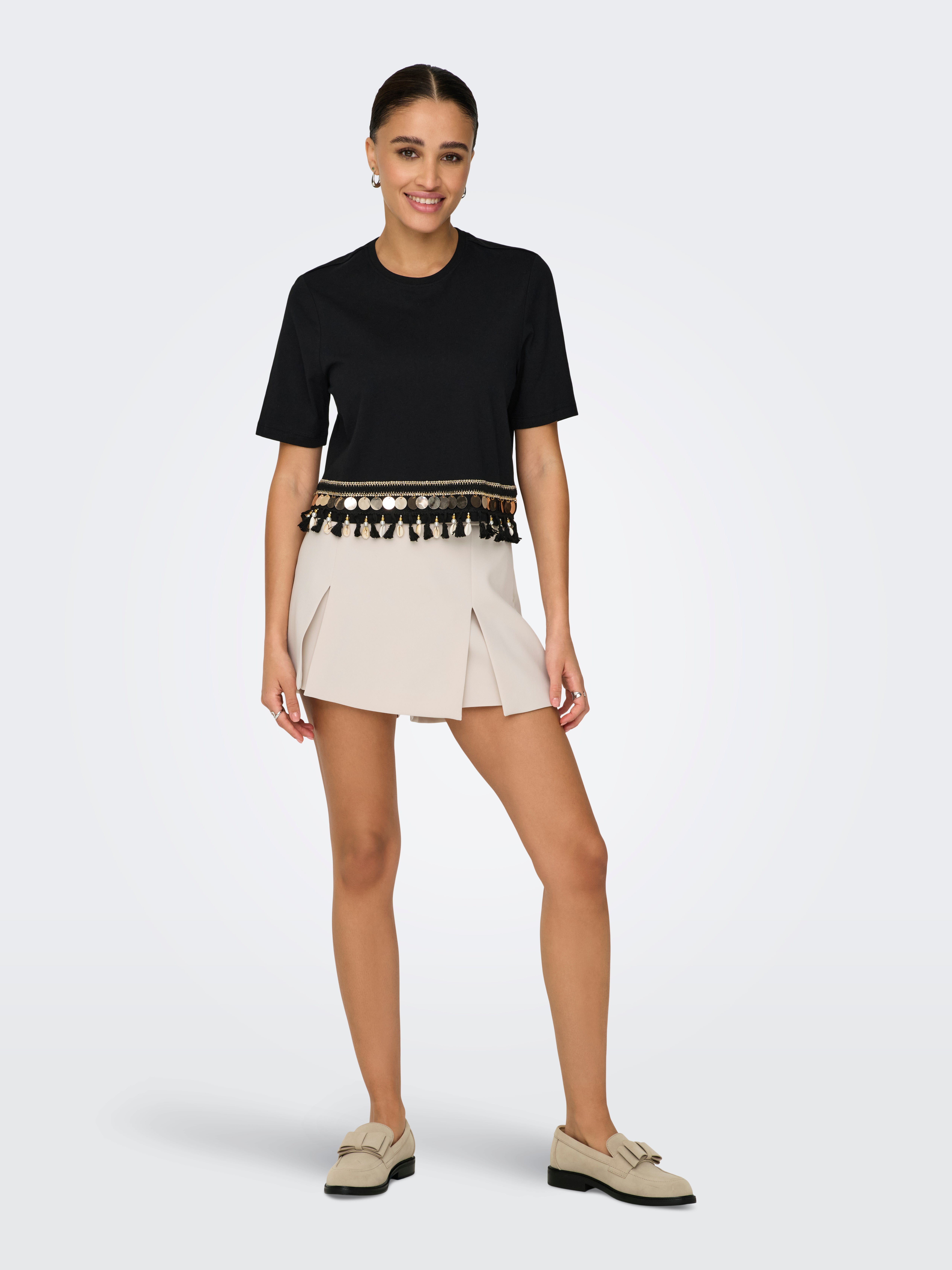 ONLELLY Kort nederdel | Lysegrå | ONLY®