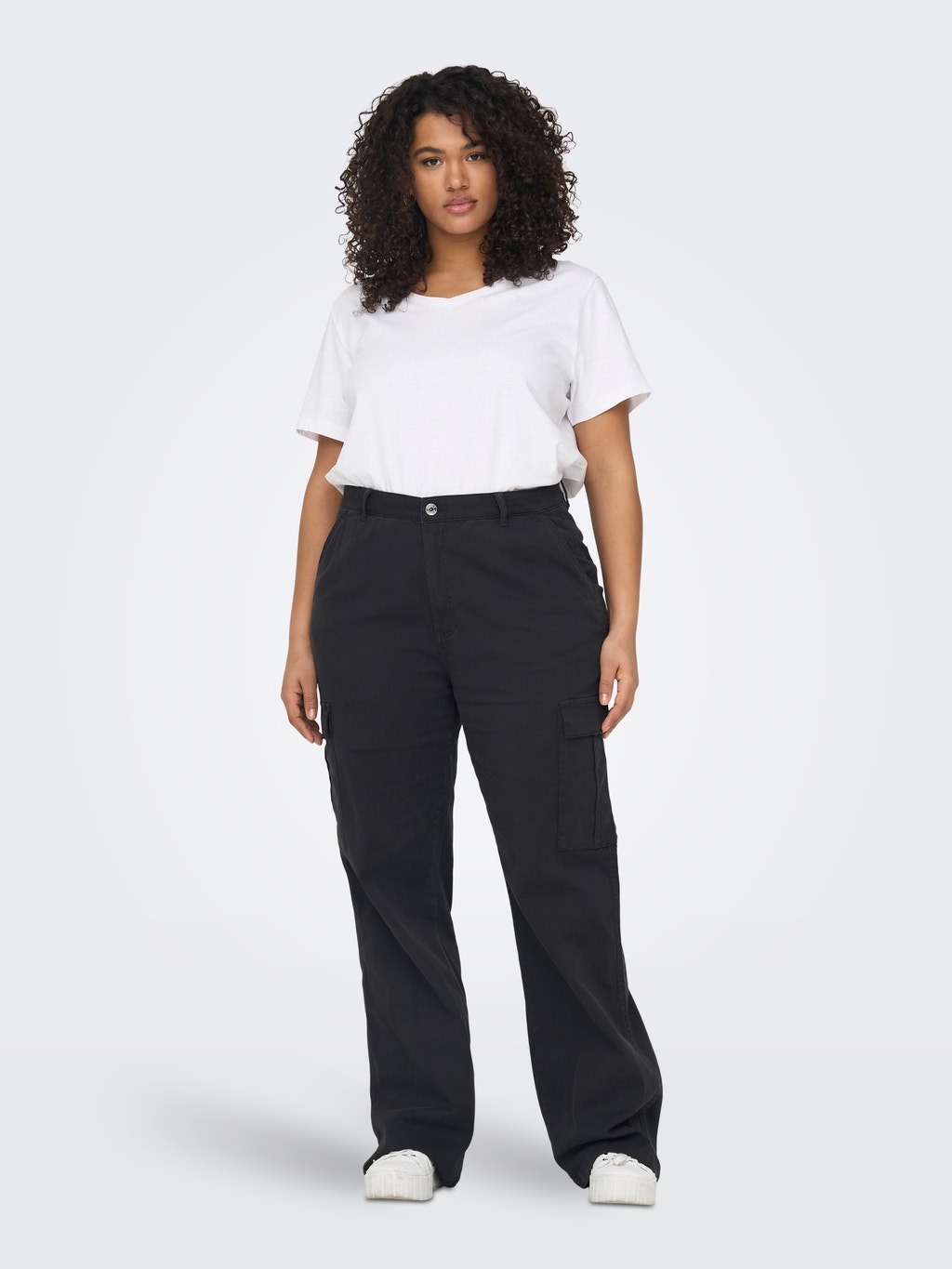 Gerade Geschnitten Cargohose Schwarz ONLY gerade-geschnitten-cargohose-schwarz-only