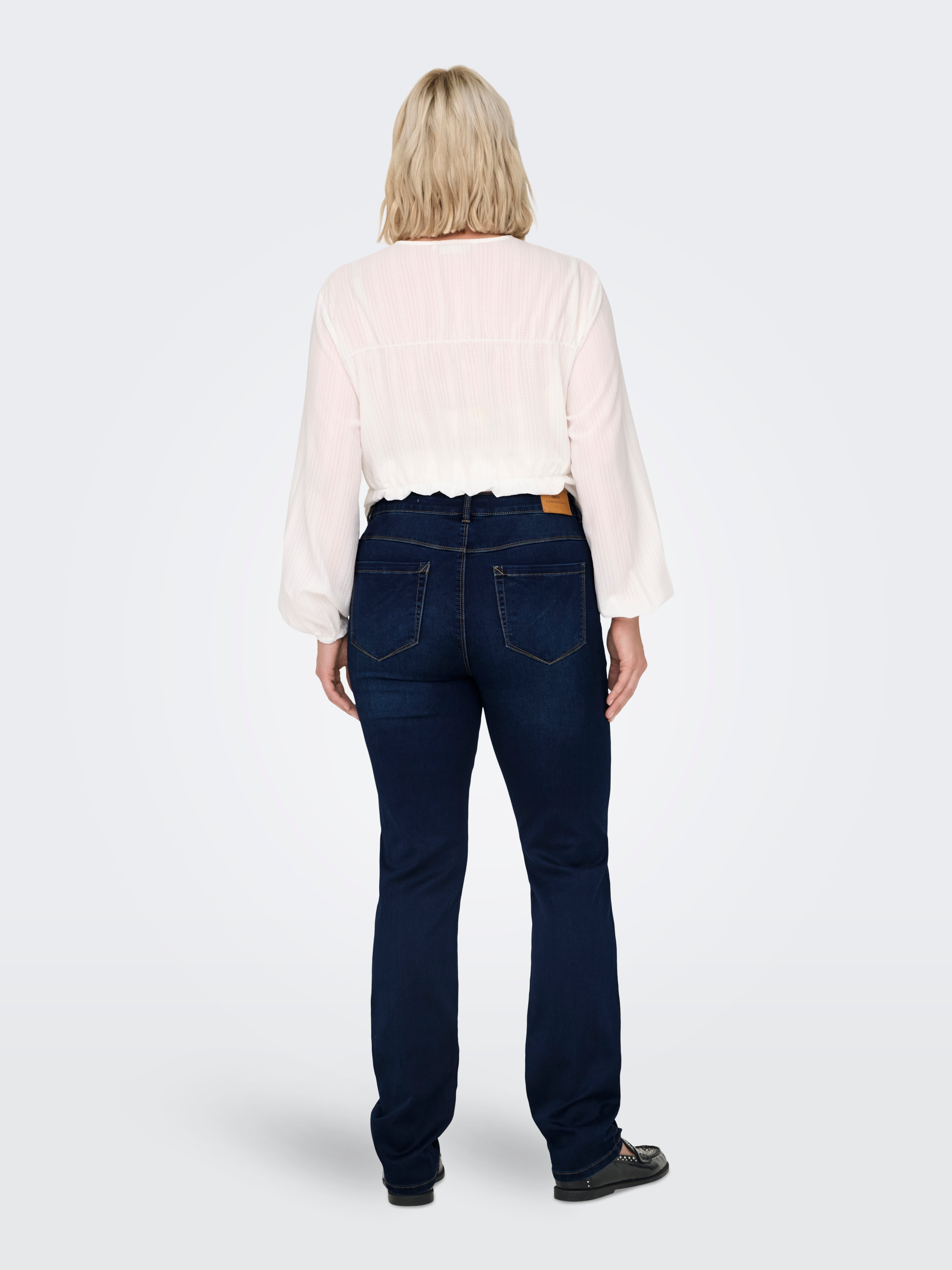 Rak passform Hög midja Jeans | Mörkblå | ONLY®