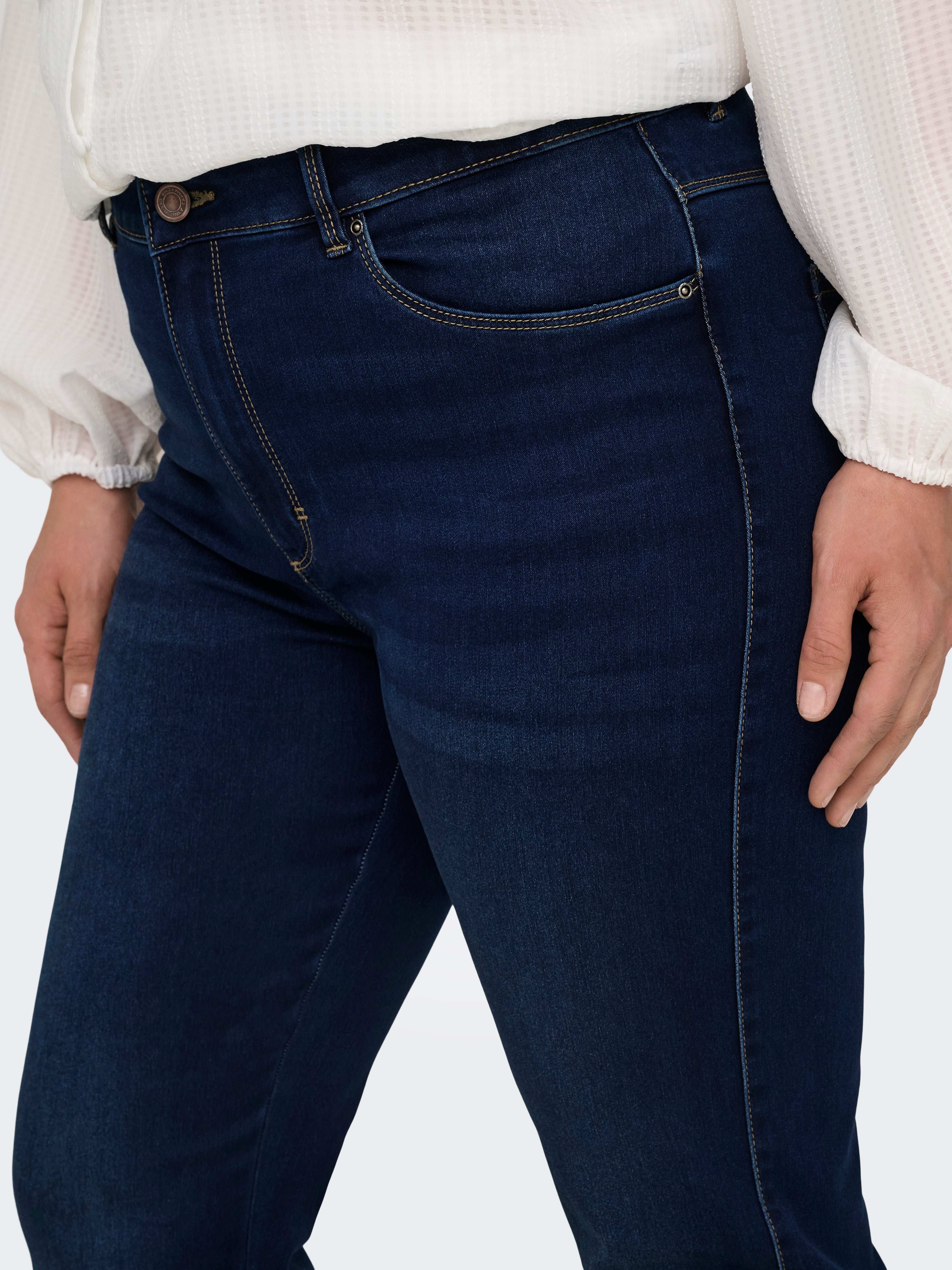 Rak passform Hög midja Jeans | Mörkblå | ONLY®