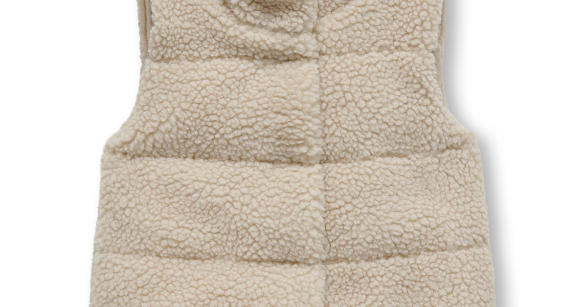 Mini teddy gilet | Light Grey | ONLY®