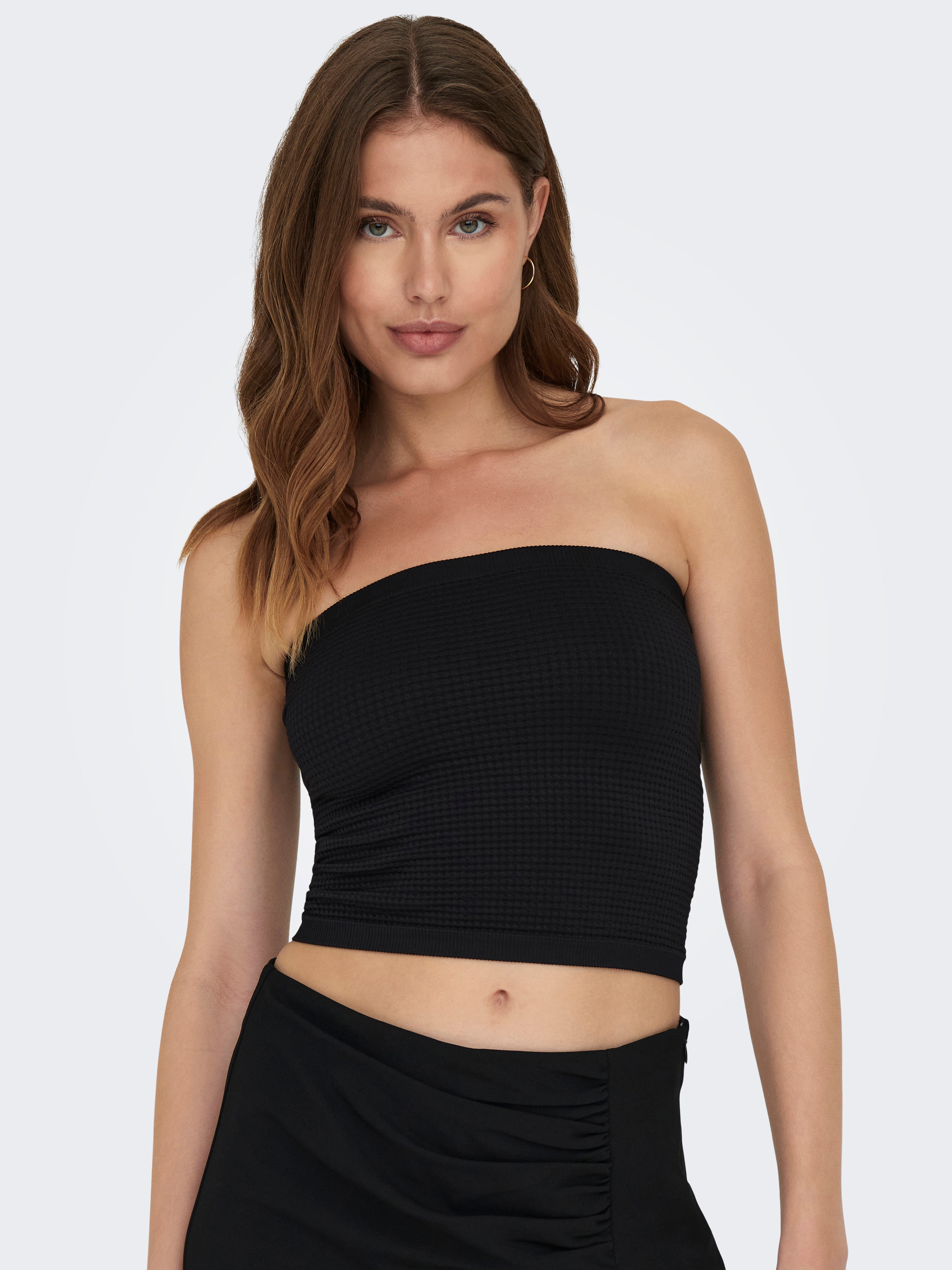 Cropped off-shoulder top | Black | ONLY®