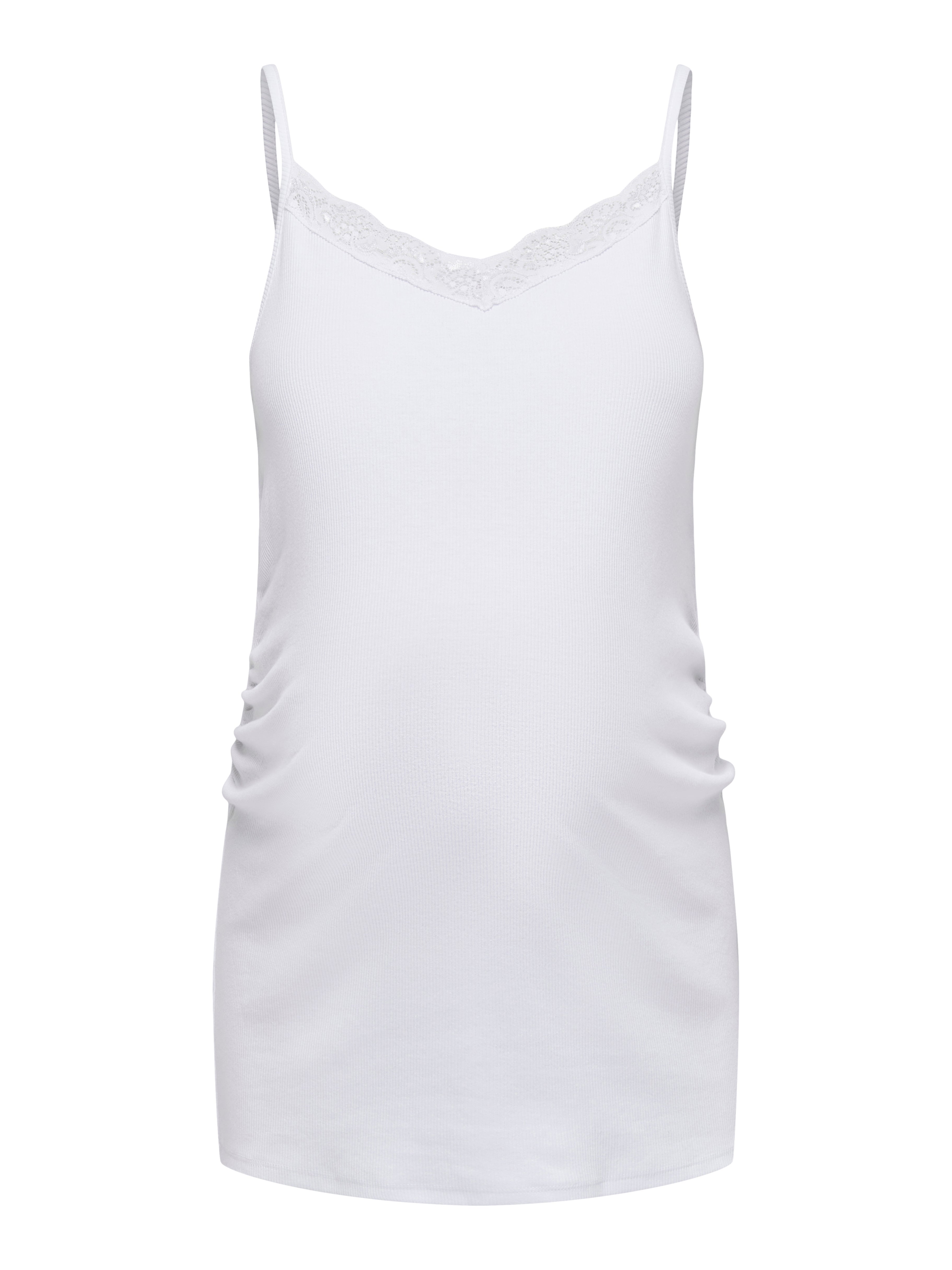 Mama long singlet top | White | ONLY®