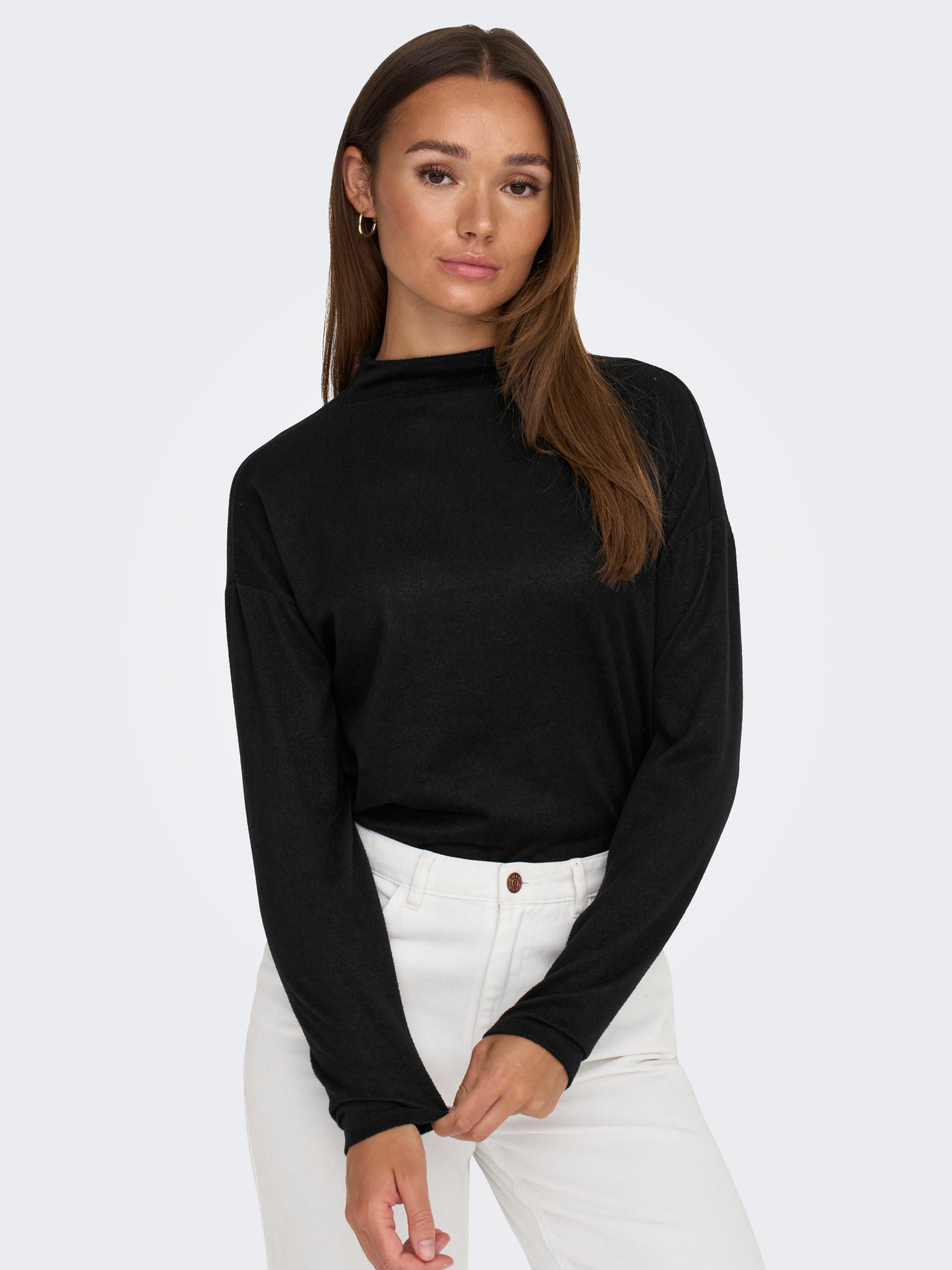 TOP WITH HIGH NECK | Black | ONLY®