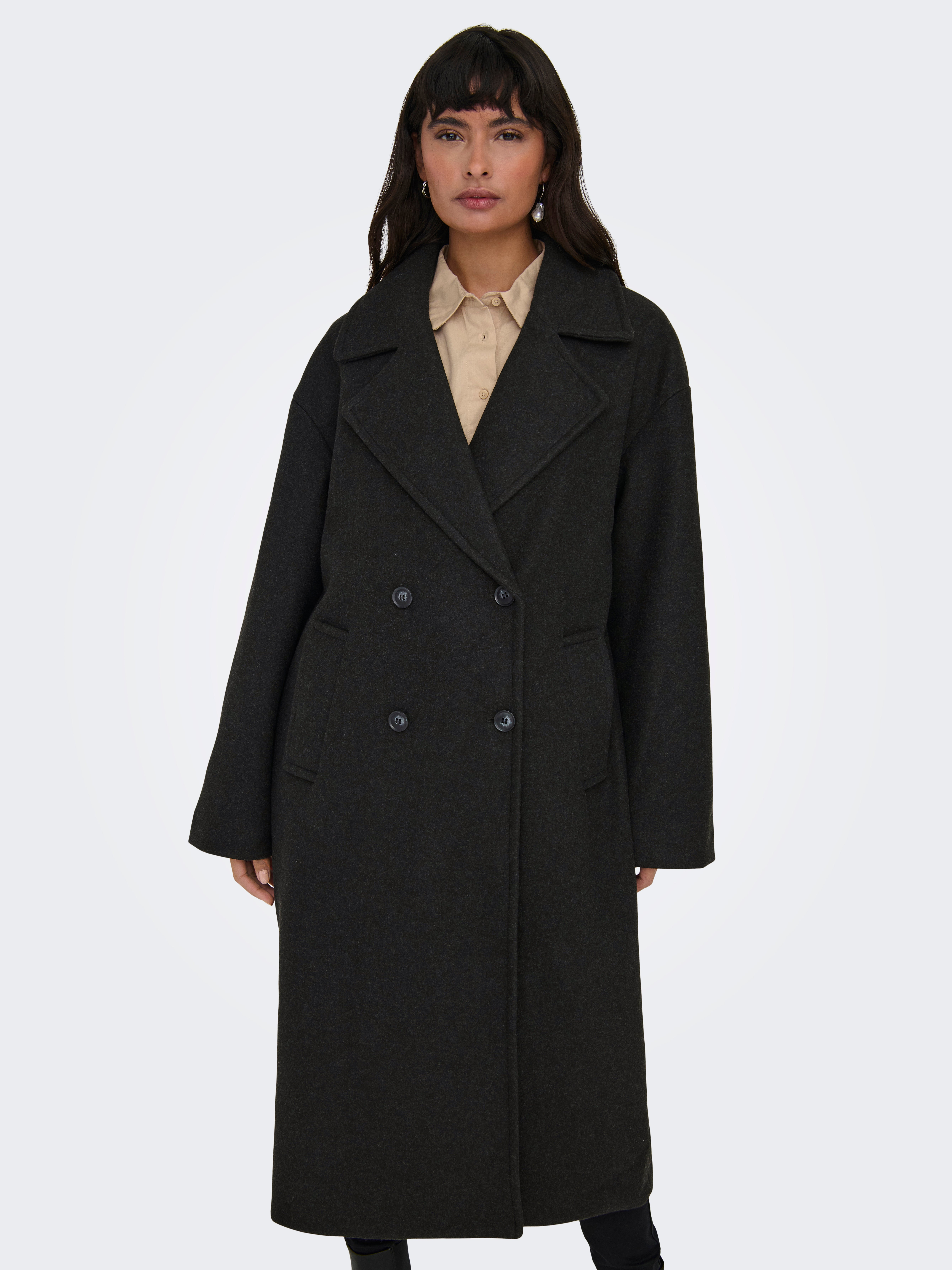 Long coat | Dark Grey | ONLY®