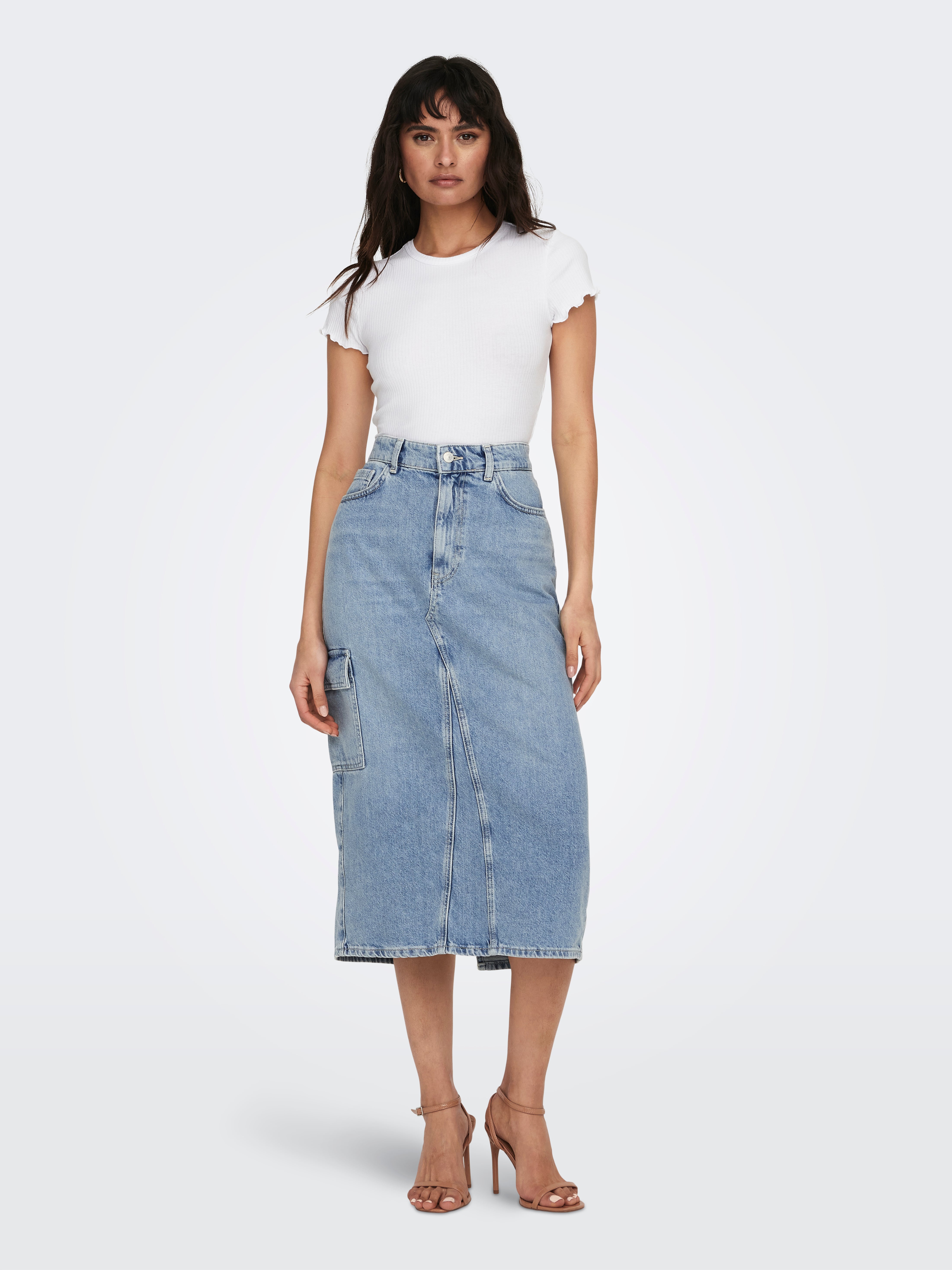 Midi-rok | Lichtblauw | ONLY®