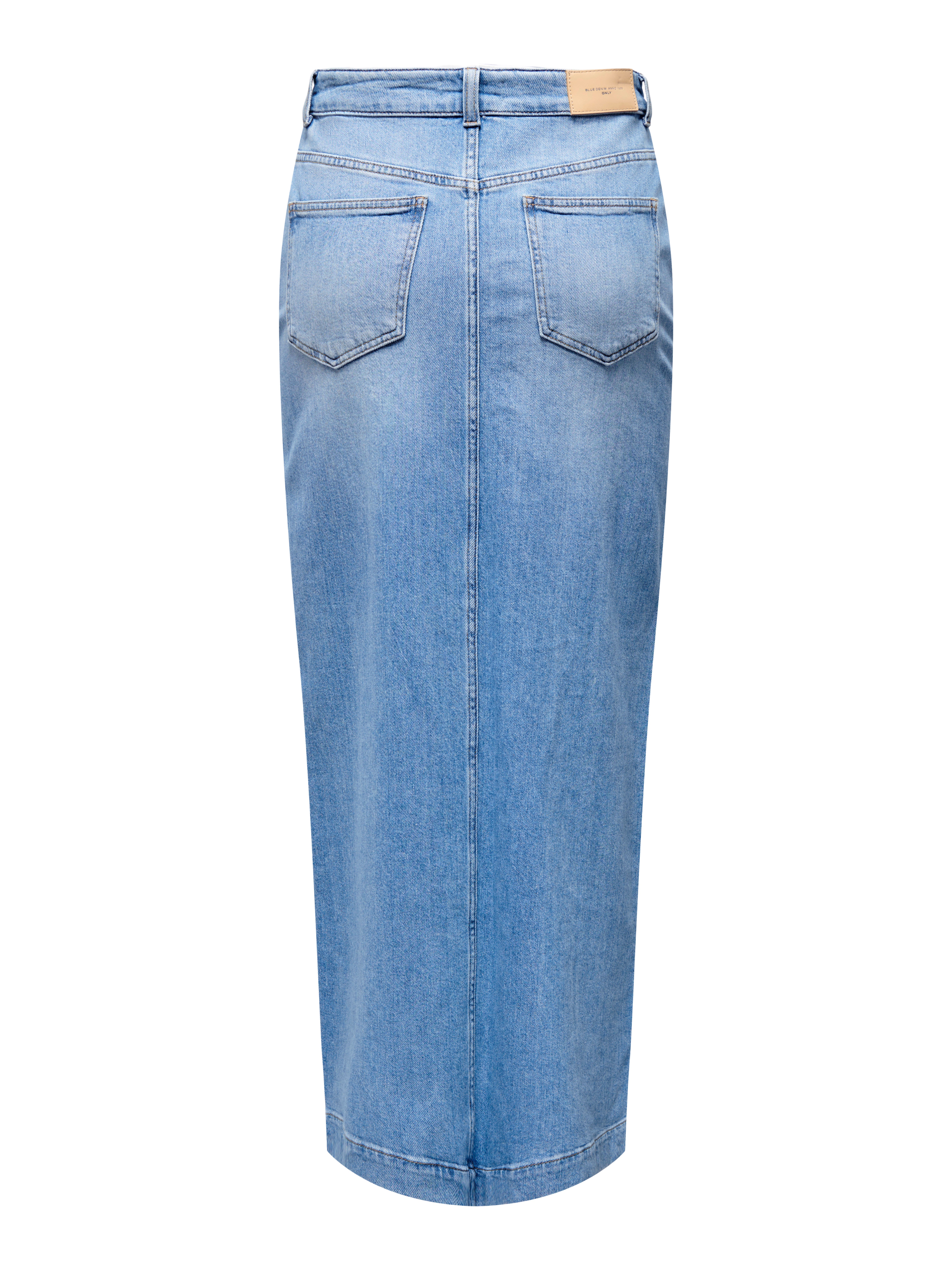 High waist Lange rok | Lichtblauw | ONLY®