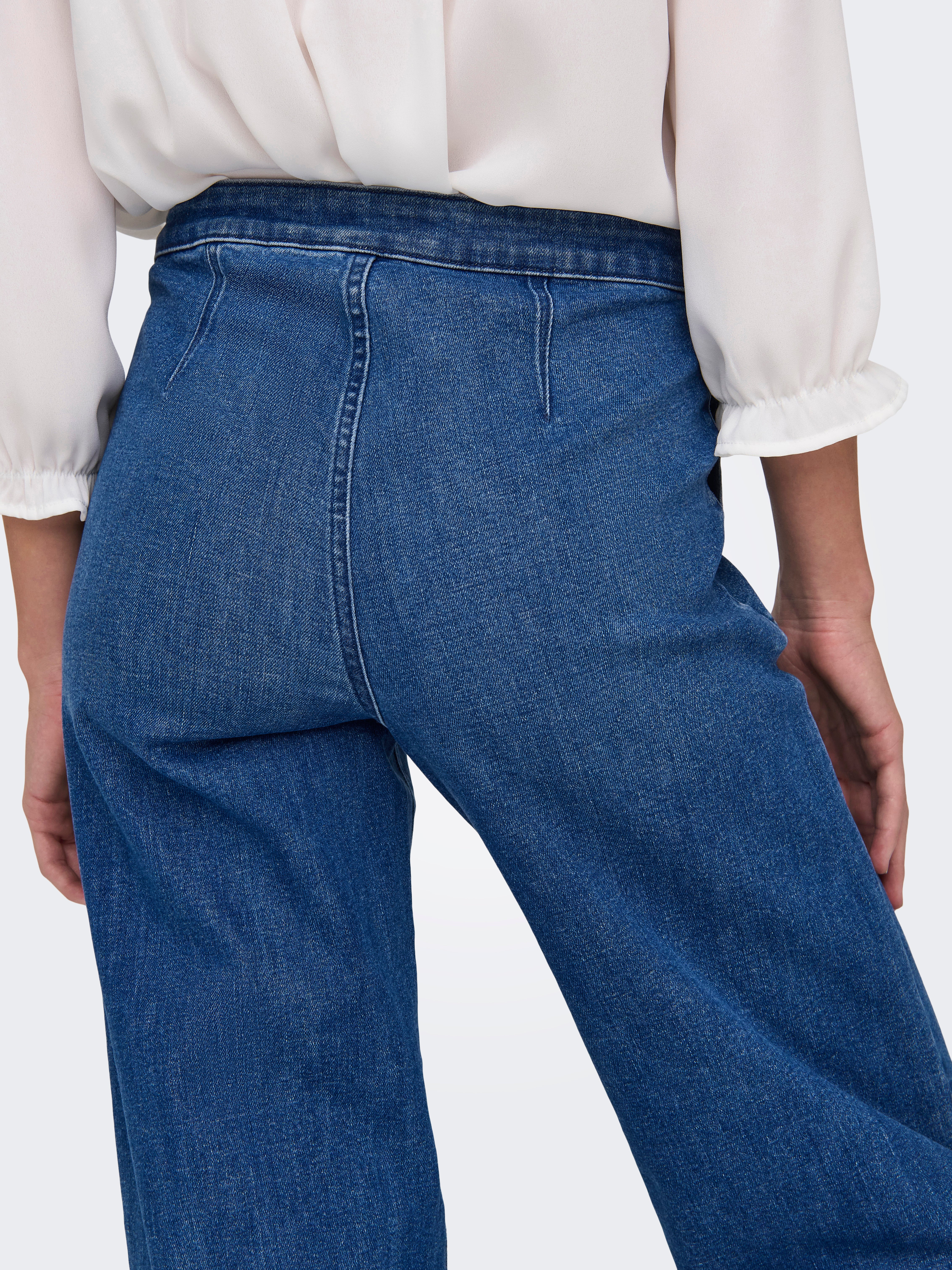 ONLJuicy High Waist Wide Jeans | Medium Blue | ONLY®