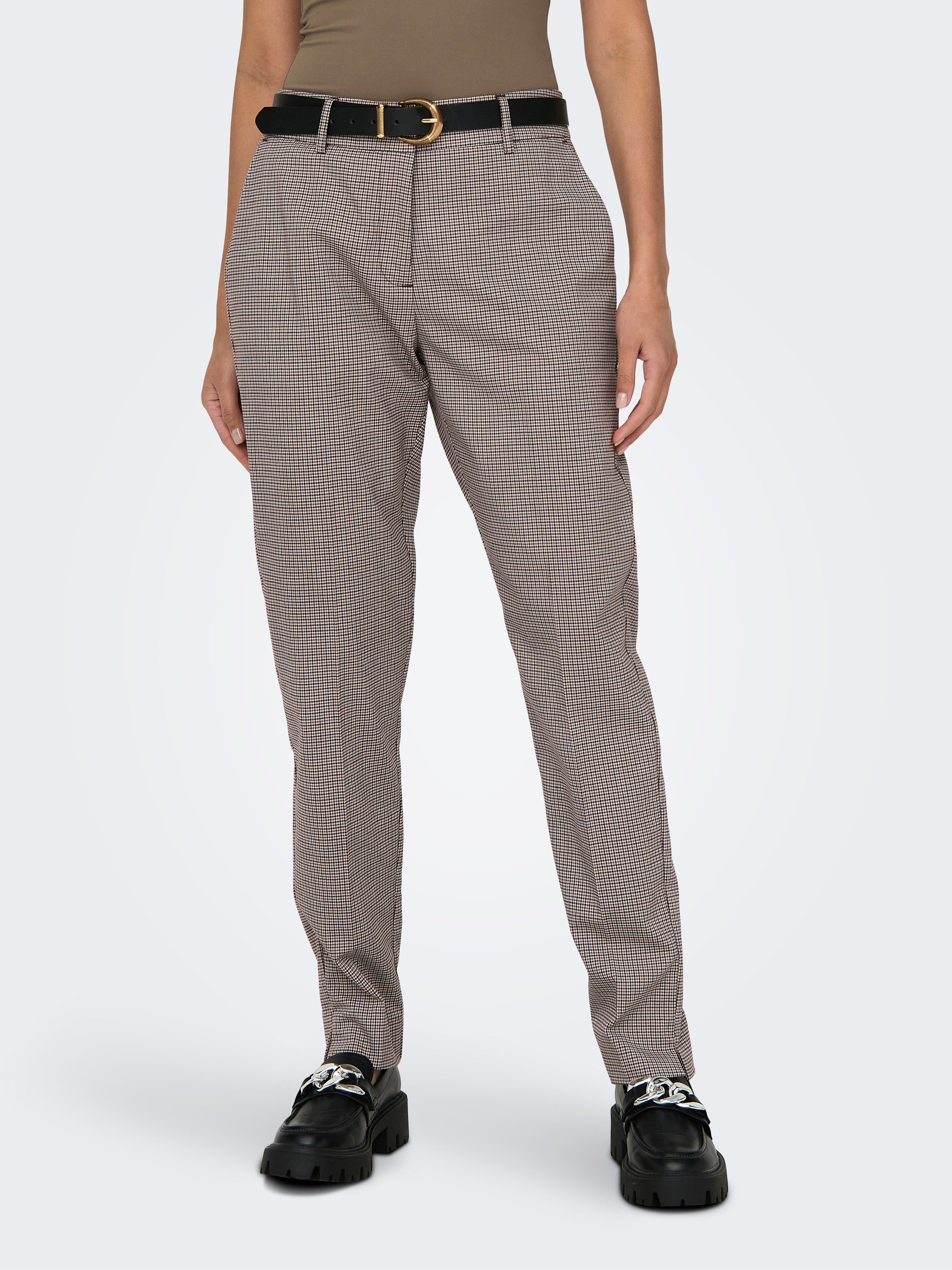 Trousers with high waist | Light Grey | ONLY®