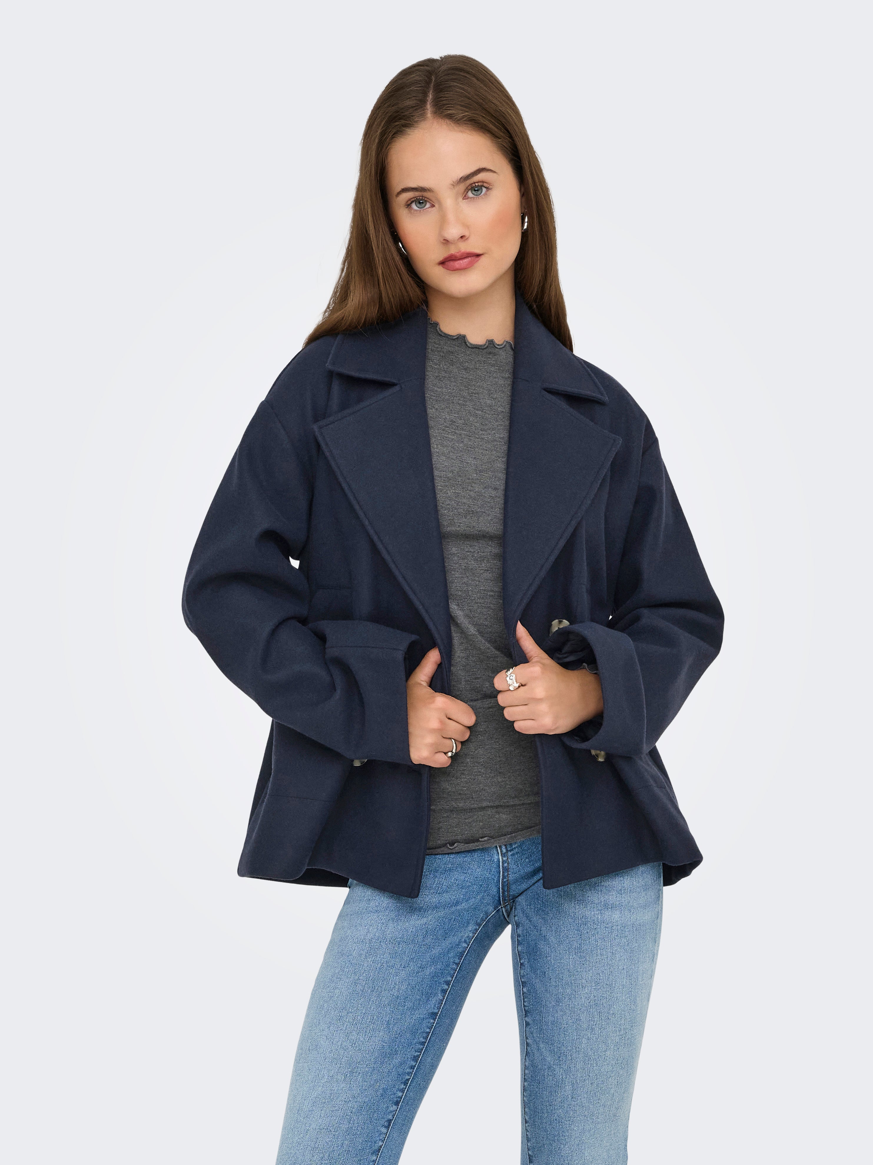 Spread-krage Jacka | Mörkblå | ONLY®