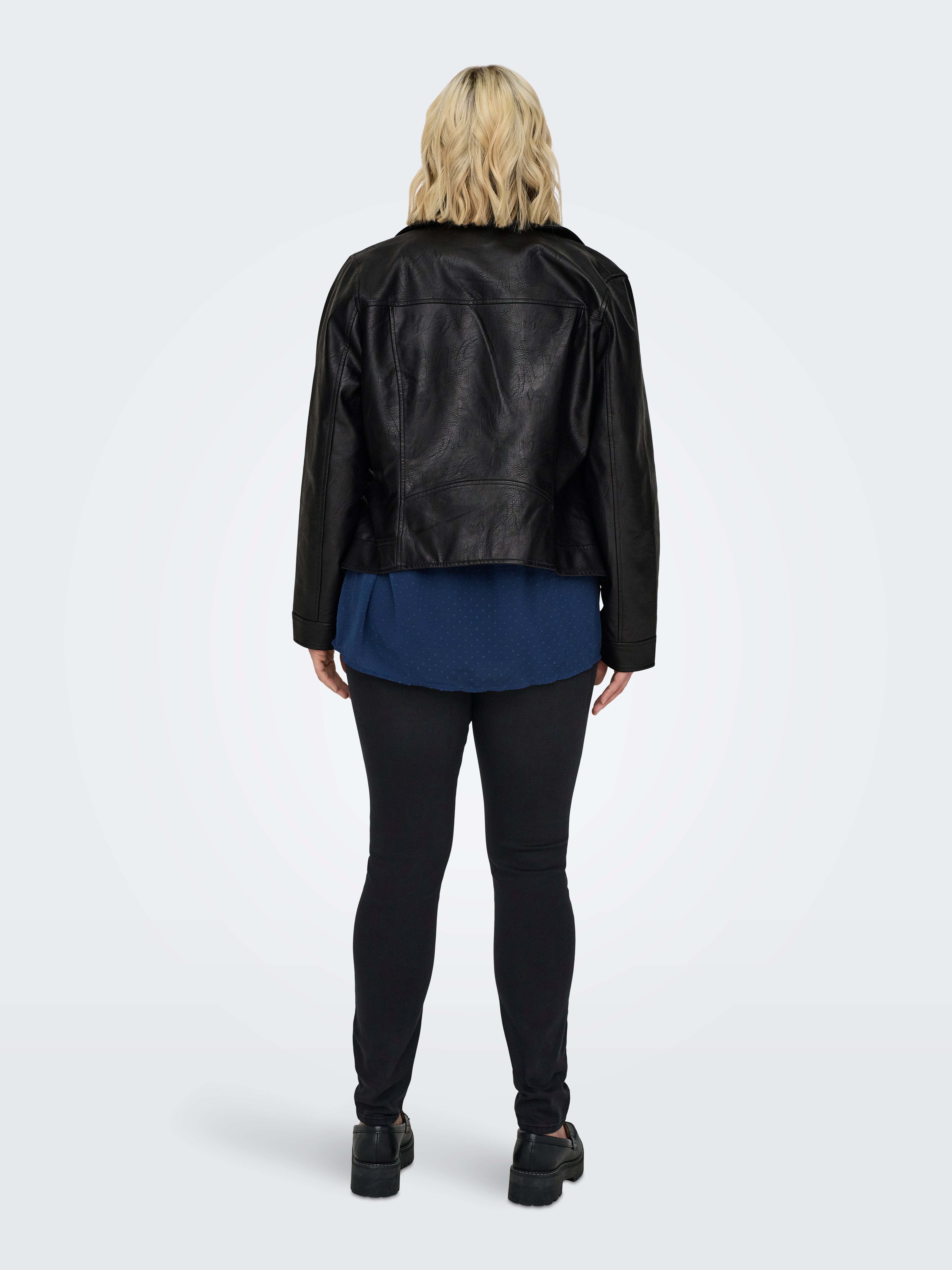 Curvy Faux leather biker jacket with 20% discount! | ONLY®
