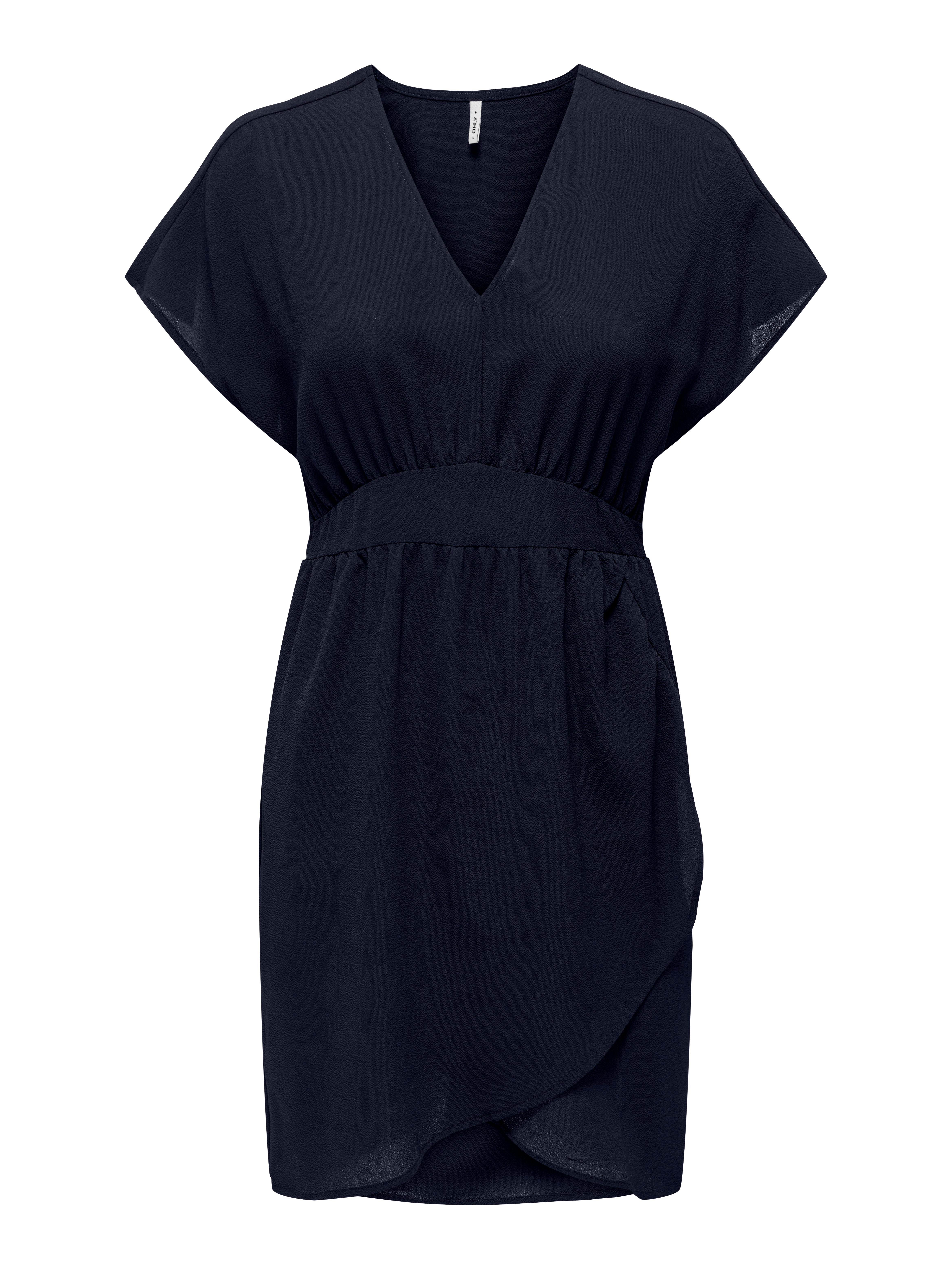 Robe courte Tight Fit Col en V | Bleu foncé | ONLY®