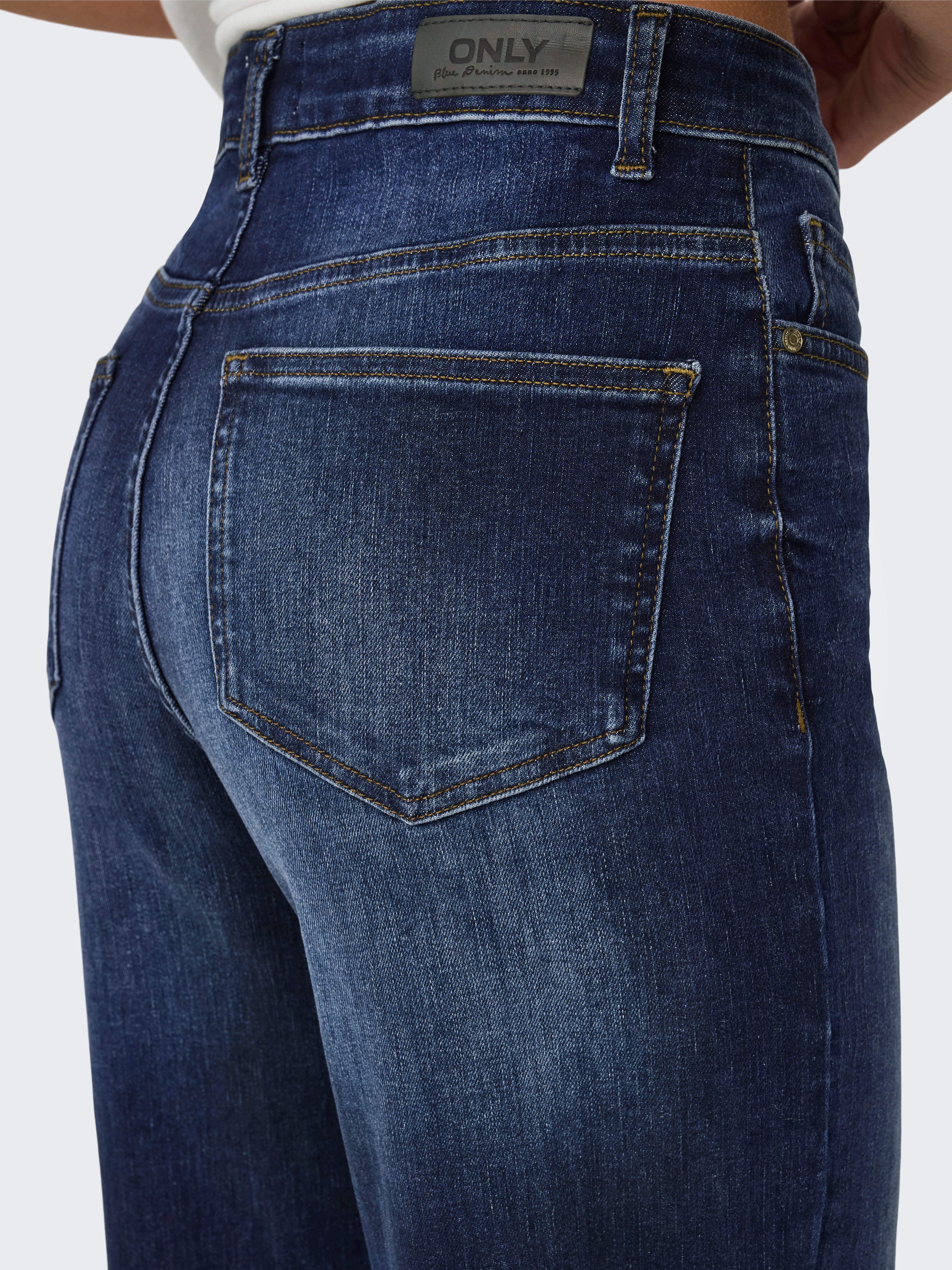 ONLMADISON Taille haute Wide Leg Fit Jeans | Bleu foncé | ONLY®