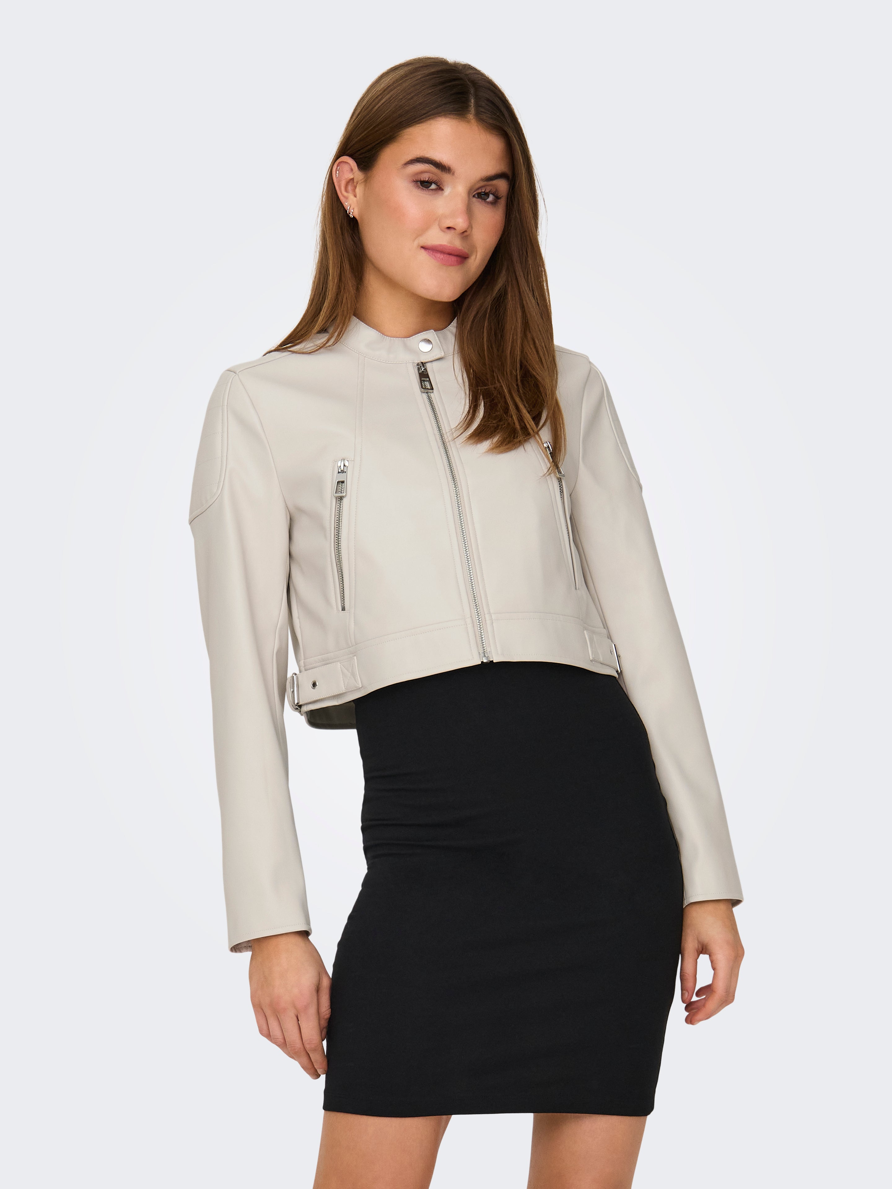 Chaquetas biker Cuello tipo biker | Gris claro | ONLY®