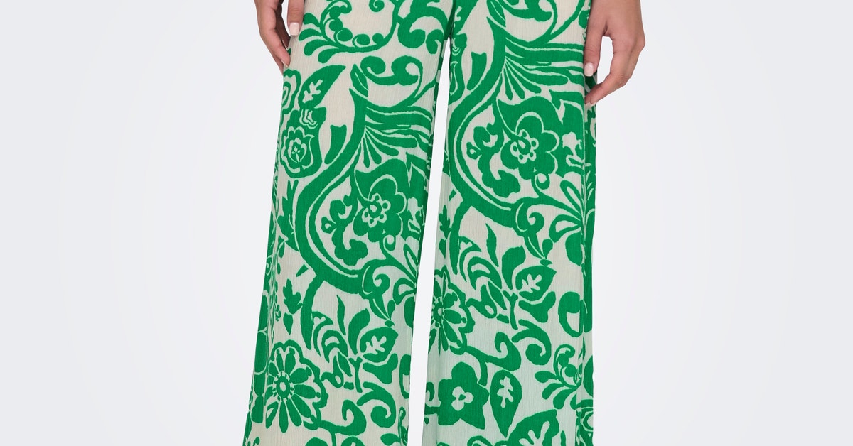 JDYBREE Wide leg fit Bukser i wide fit | Mørkegrøn | ONLY®