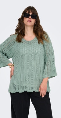 CARNOLA Strikkegenser | Lys grønn | ONLY®