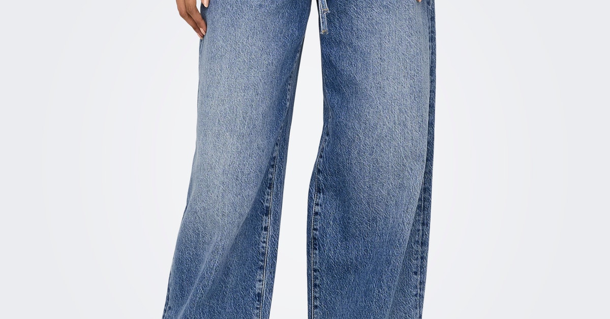ONLGIANNA Mellemhøj talje Balloon fit Jeans | Mellemblå | ONLY®
