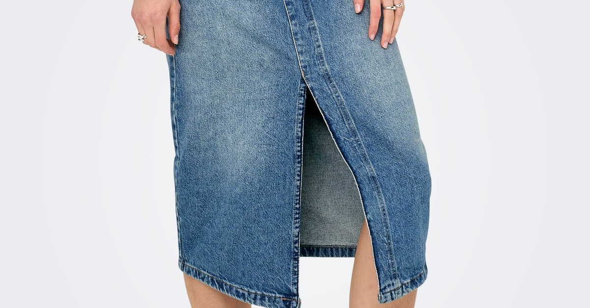 ONLENYA Denim Midi skirt | Medium Blue | ONLY®