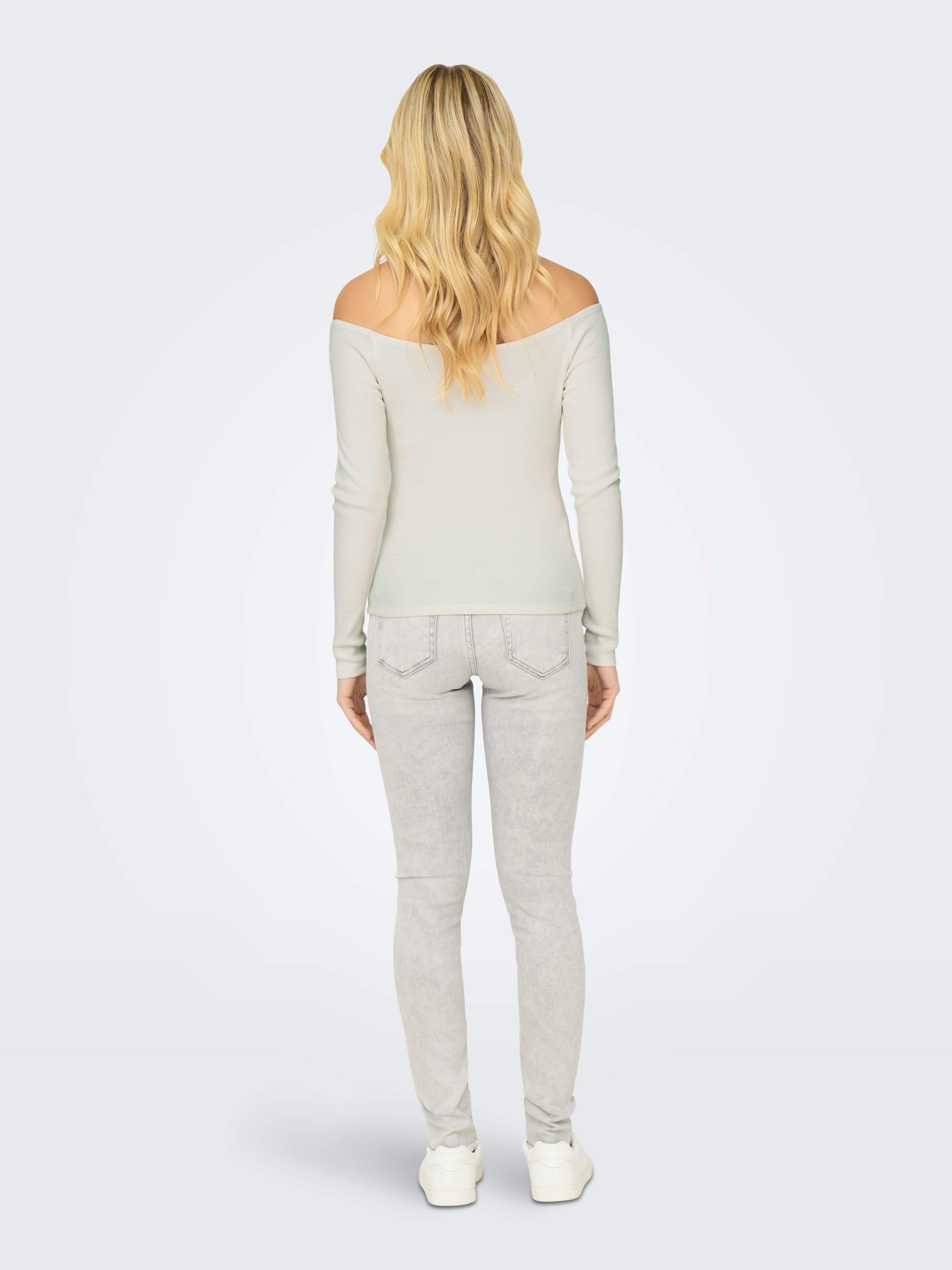 Off shoulder top | White | ONLY®