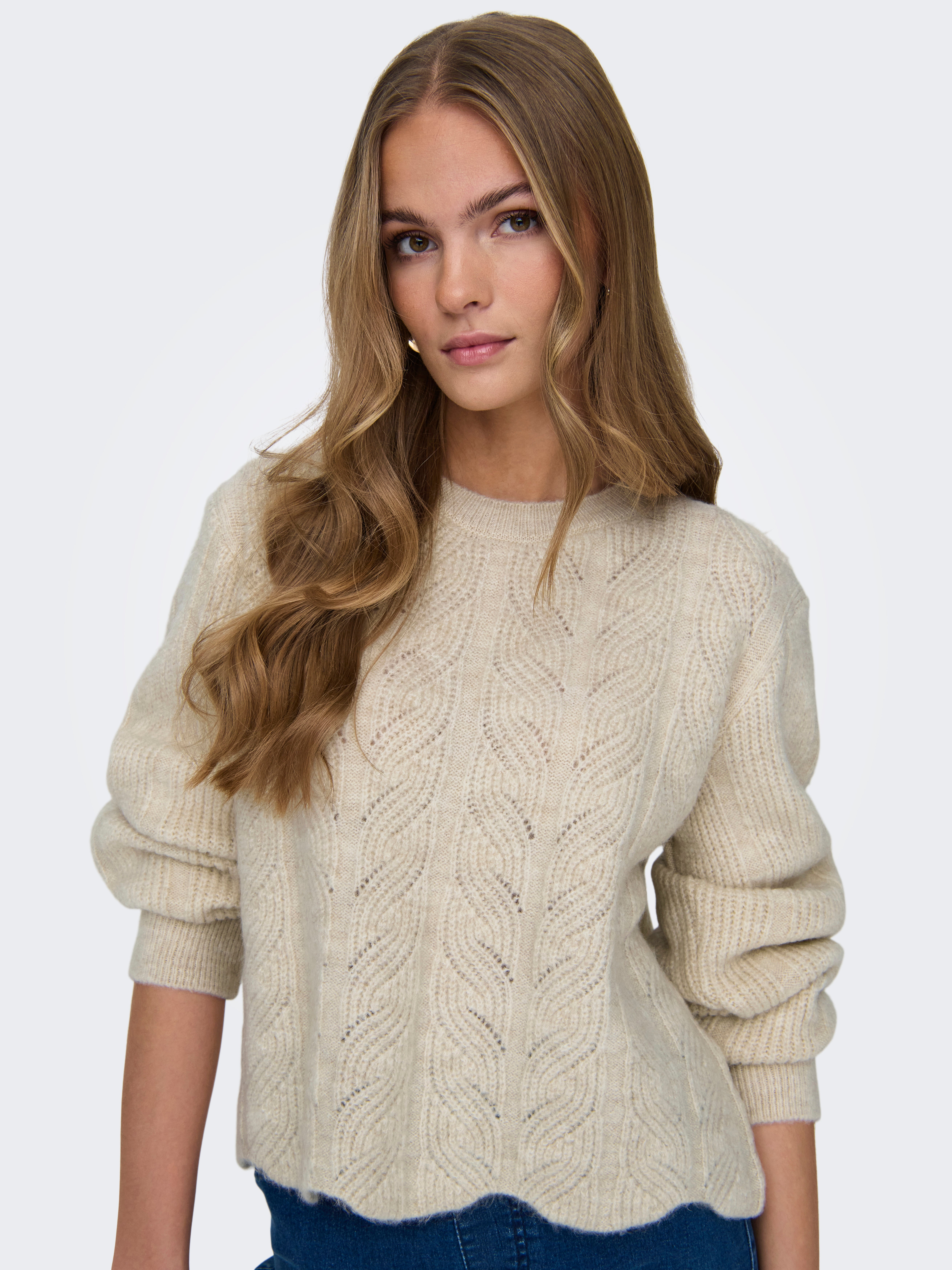 Pull-overs Regular Fit Col rond | Gris clair | ONLY®