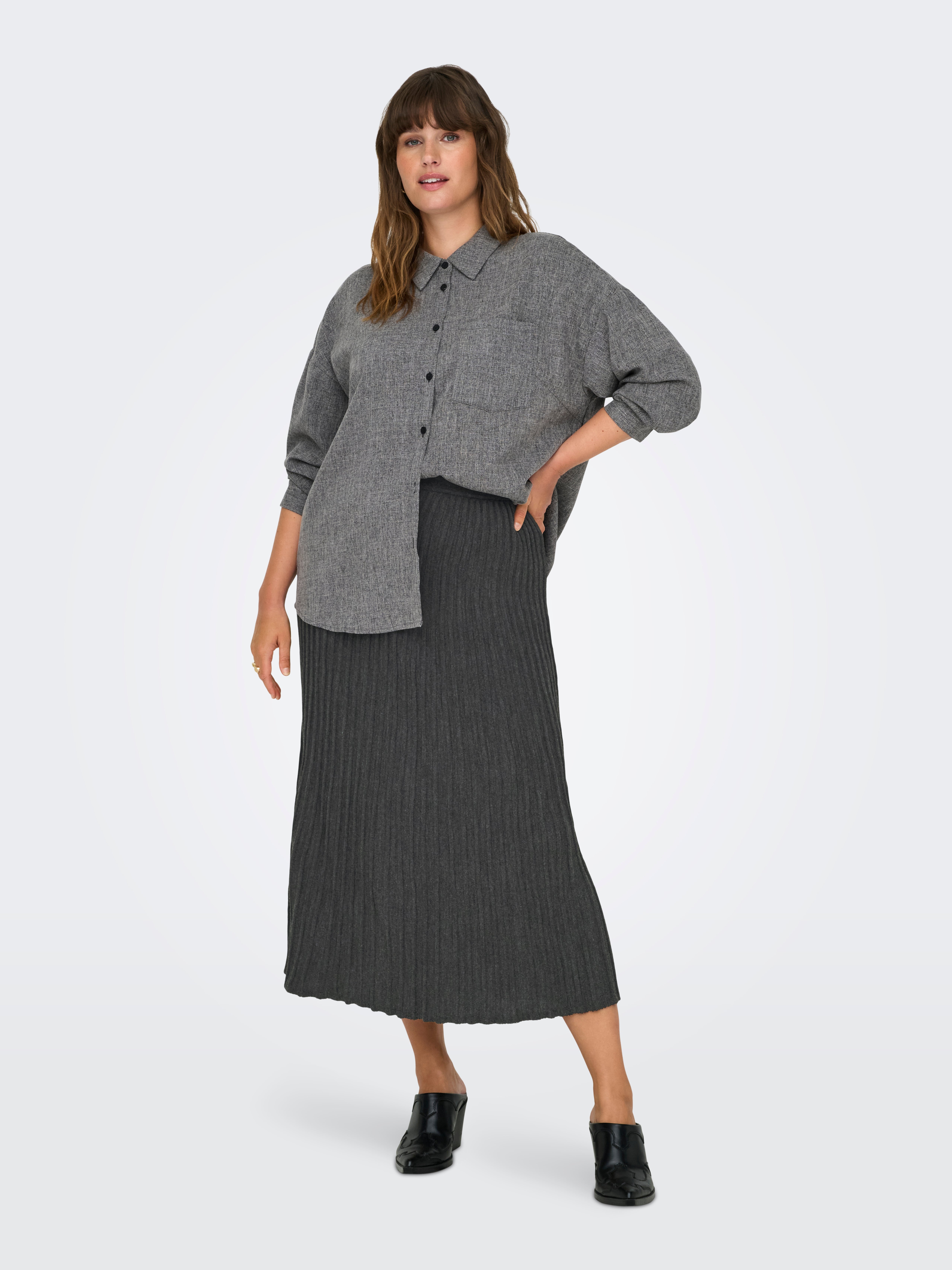 CARTESS Knitted skirt | Dark Grey | ONLY®