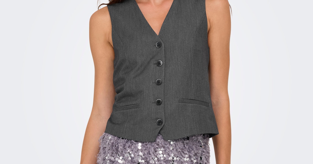 ONLIRIS-HATTIE Chalecos de vestir | Gris oscuro | ONLY®