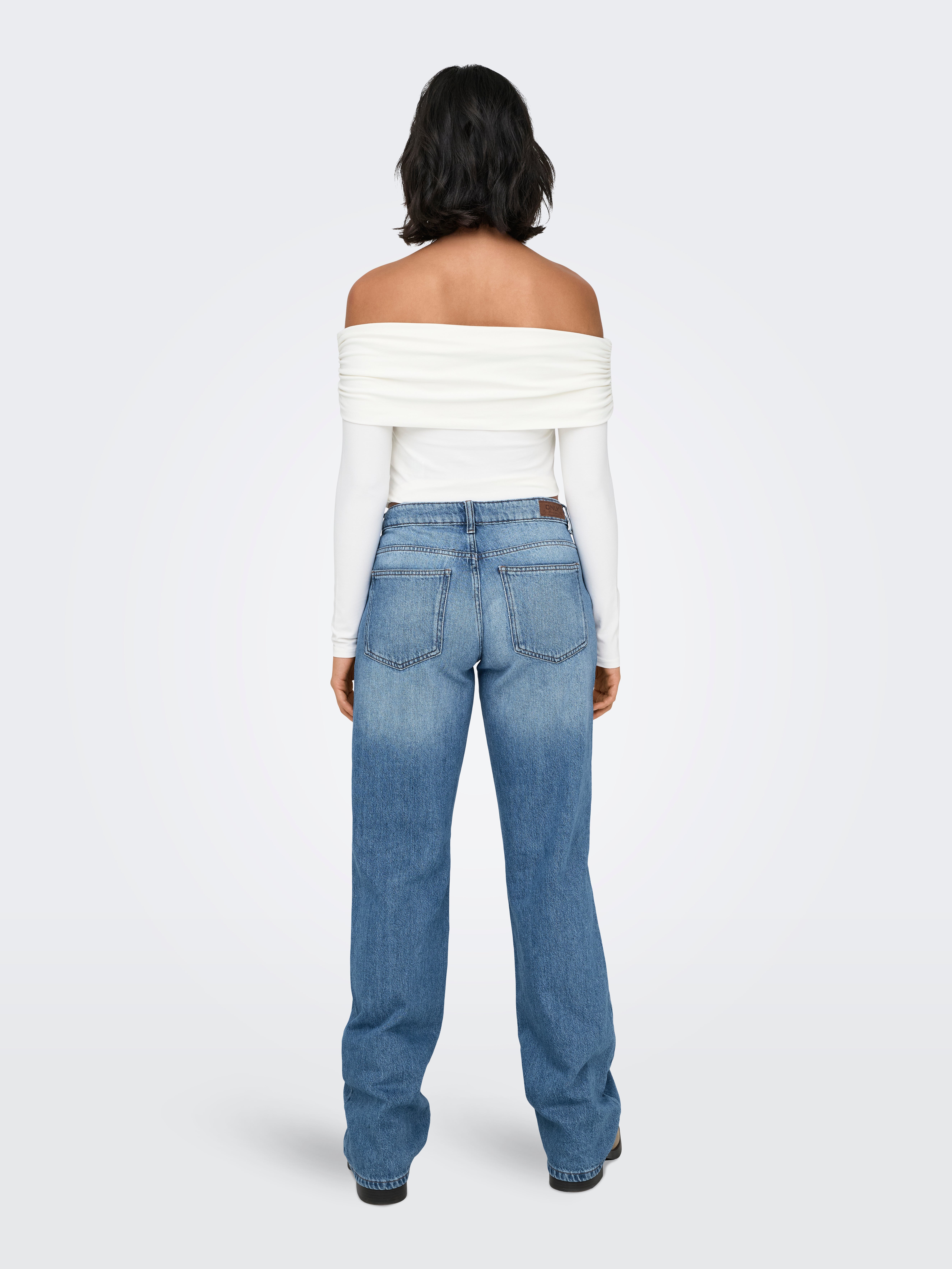 Rak passform Låg midja Jeans | Mellanblå | ONLY®