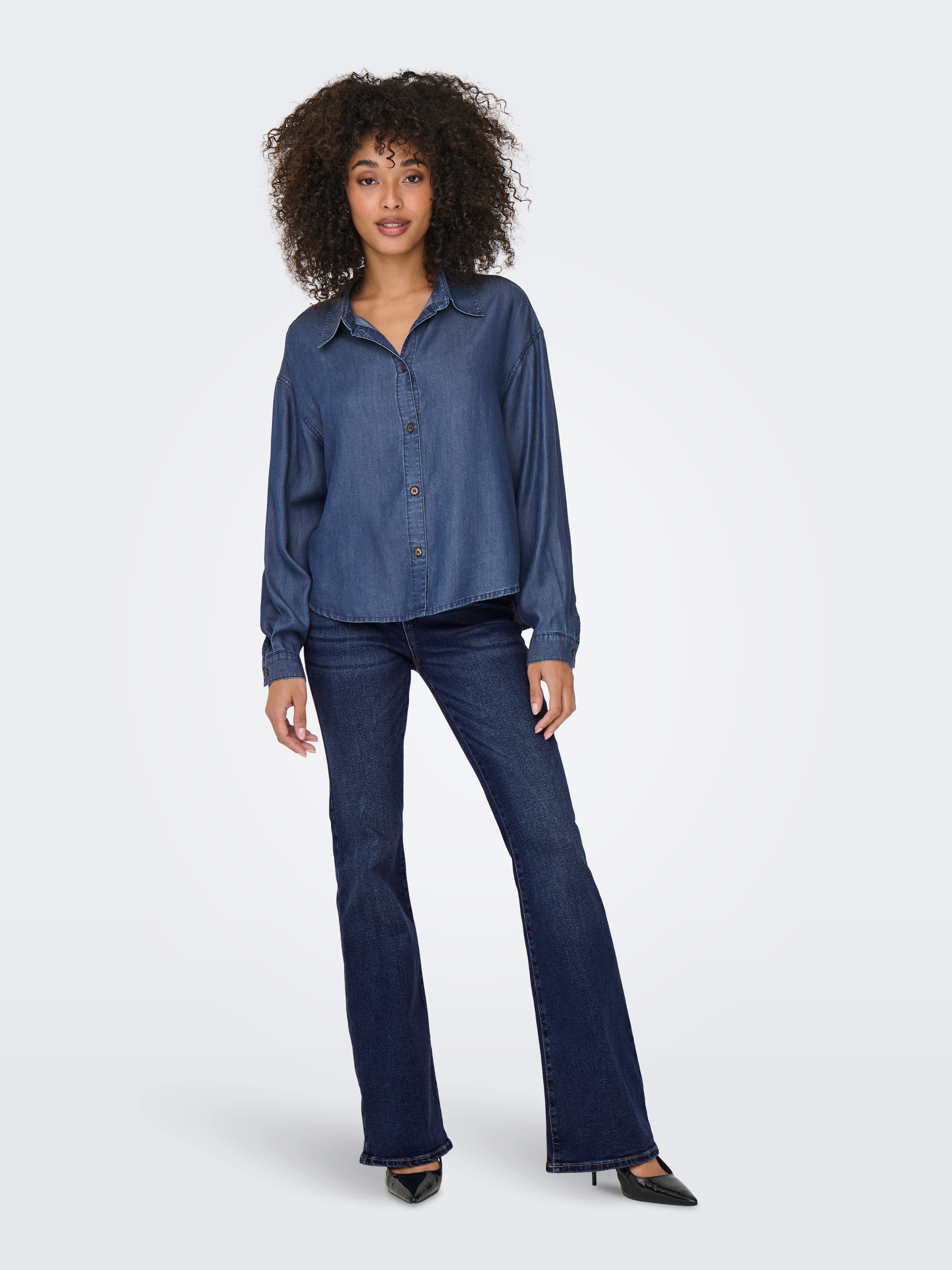 ONLHENNI High waist Flared Fit Jeans | Medium Blue | ONLY®