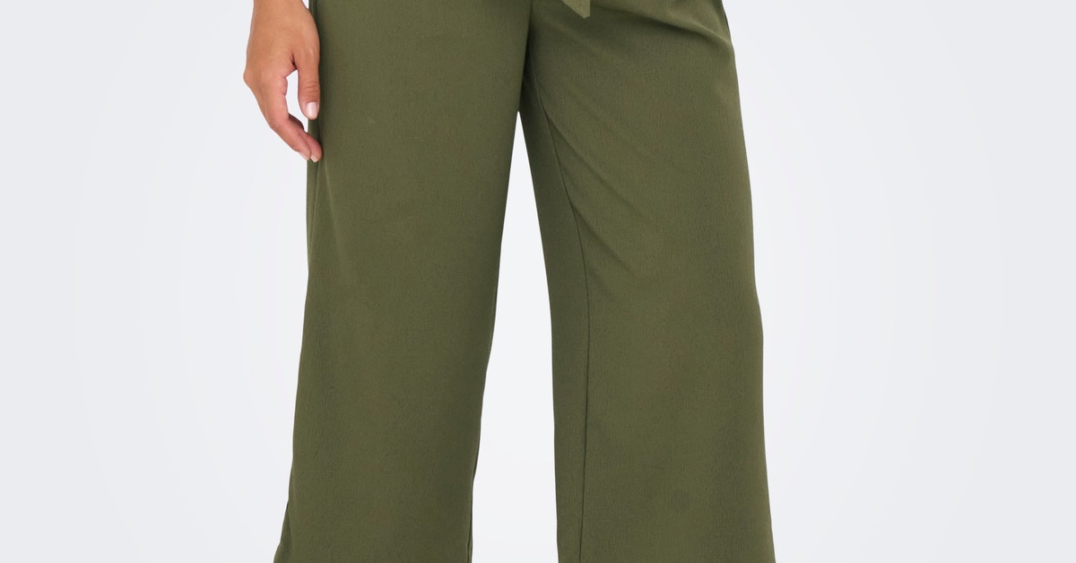 ONLNOVA Regular Fit Pantalon palazzo | Vert moyen | ONLY®