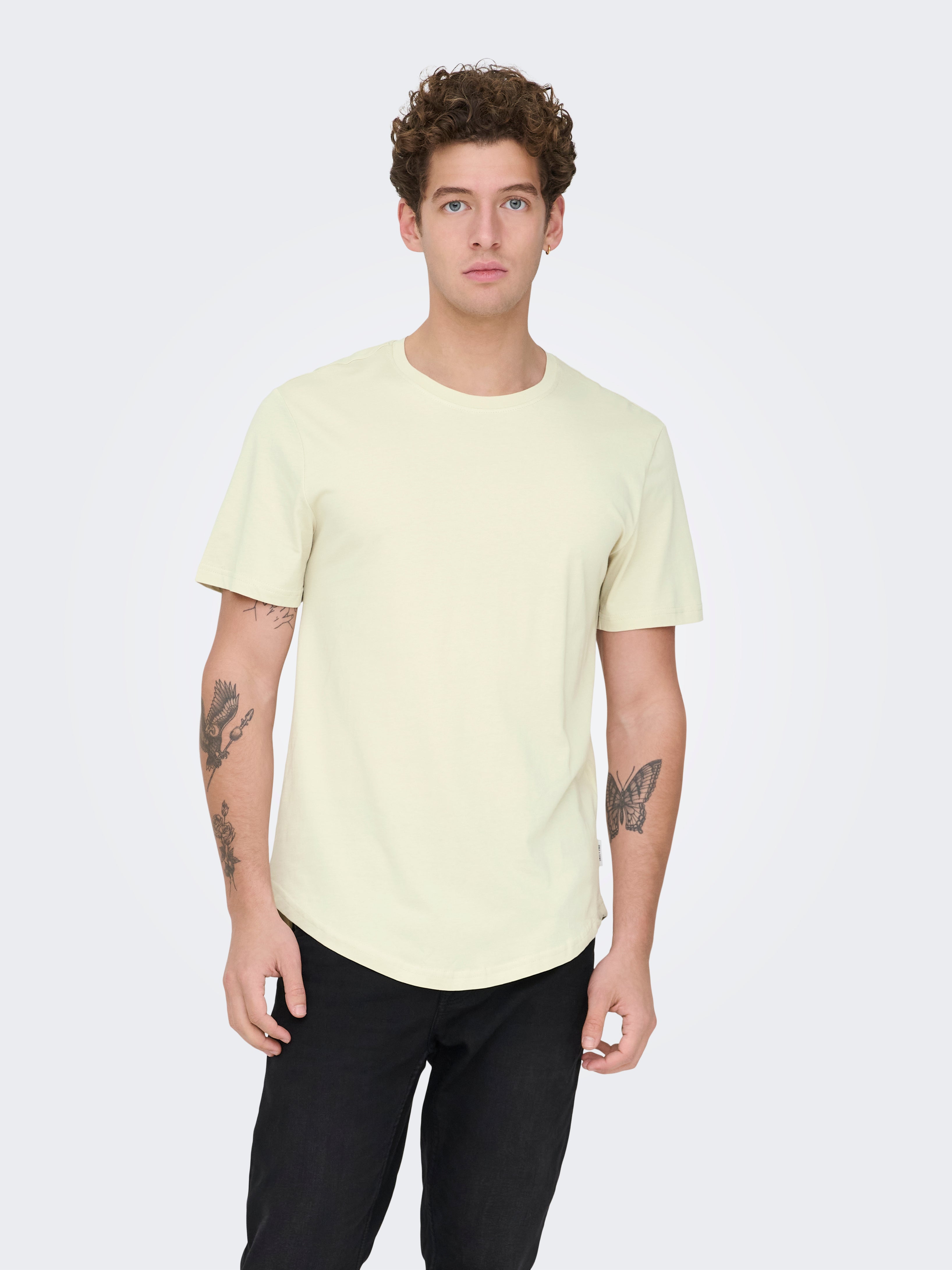 Witte T-shirts voor heren met diverse designs | ONLY herenkleding