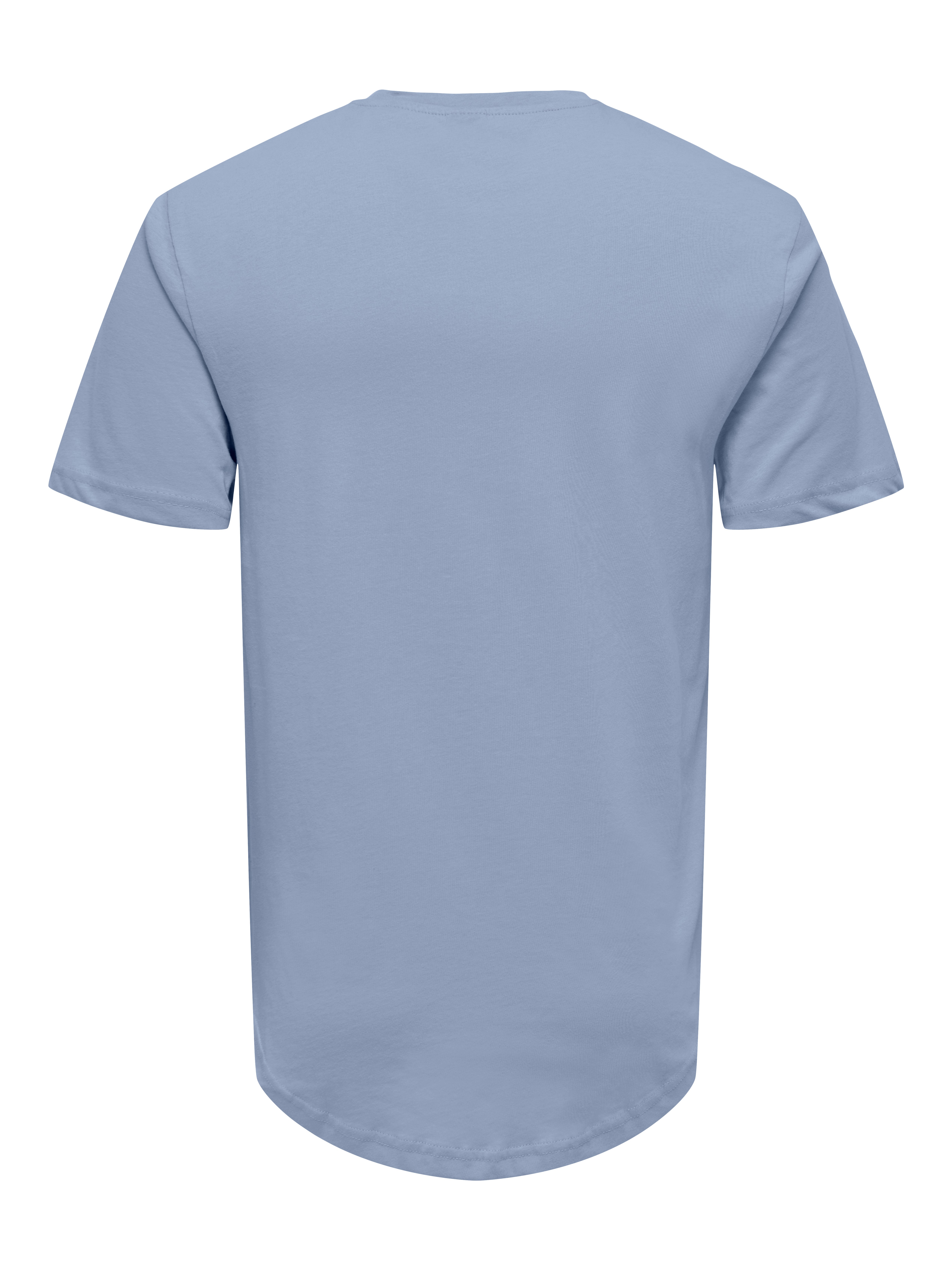 Lang o-hals t-shirt | Mellemblå | ONLY & SONS®