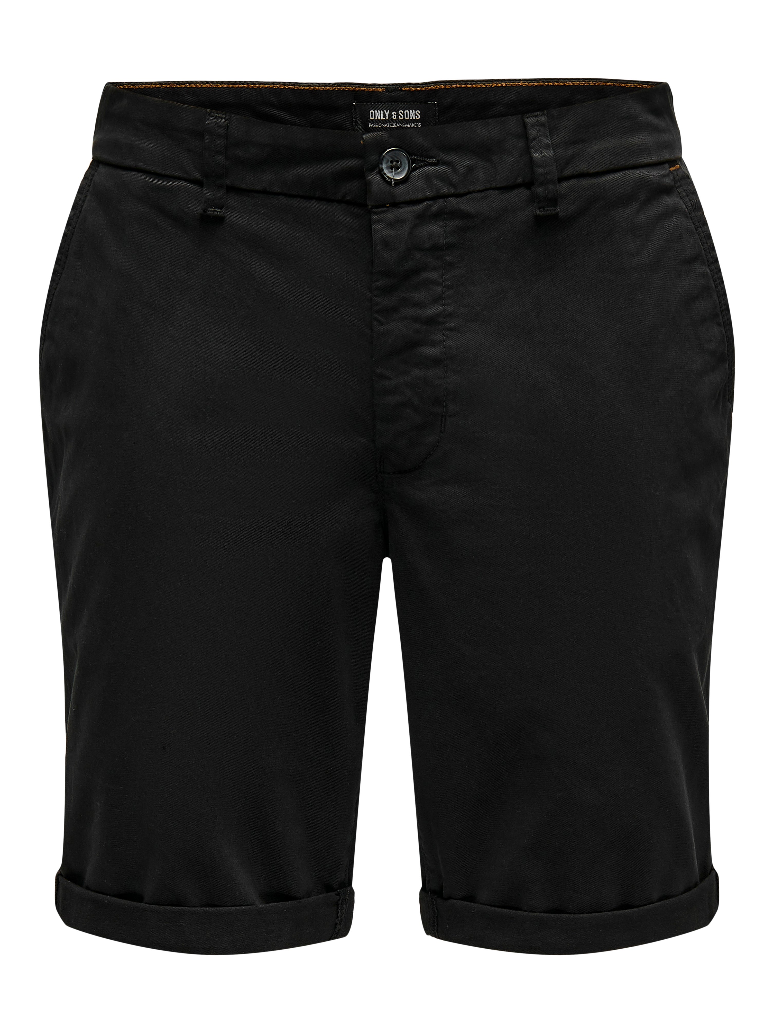 Normal geschnitten Shorts | Schwarz | ONLY & SONS®