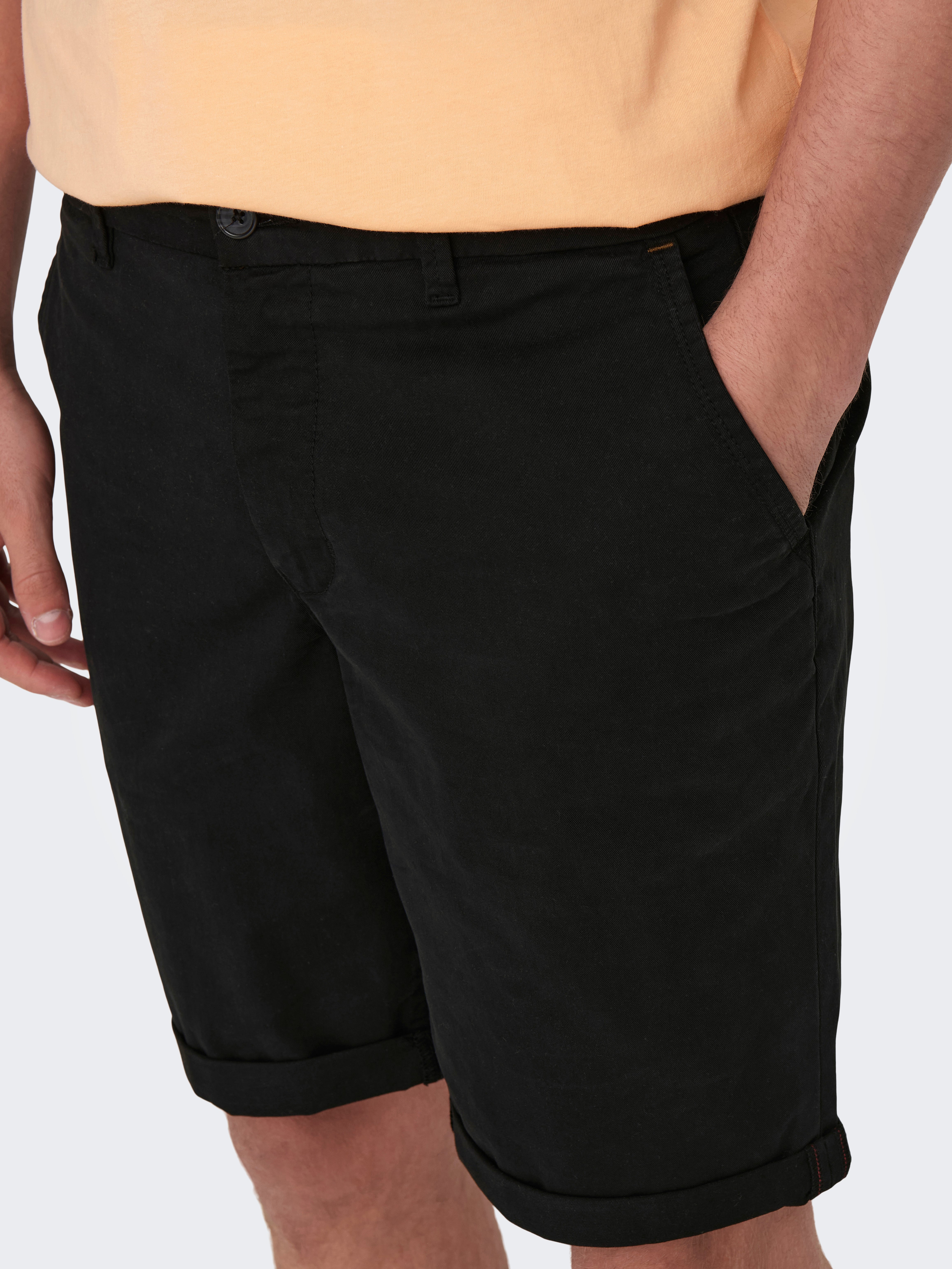 Normal geschnitten Shorts | Schwarz | ONLY & SONS®