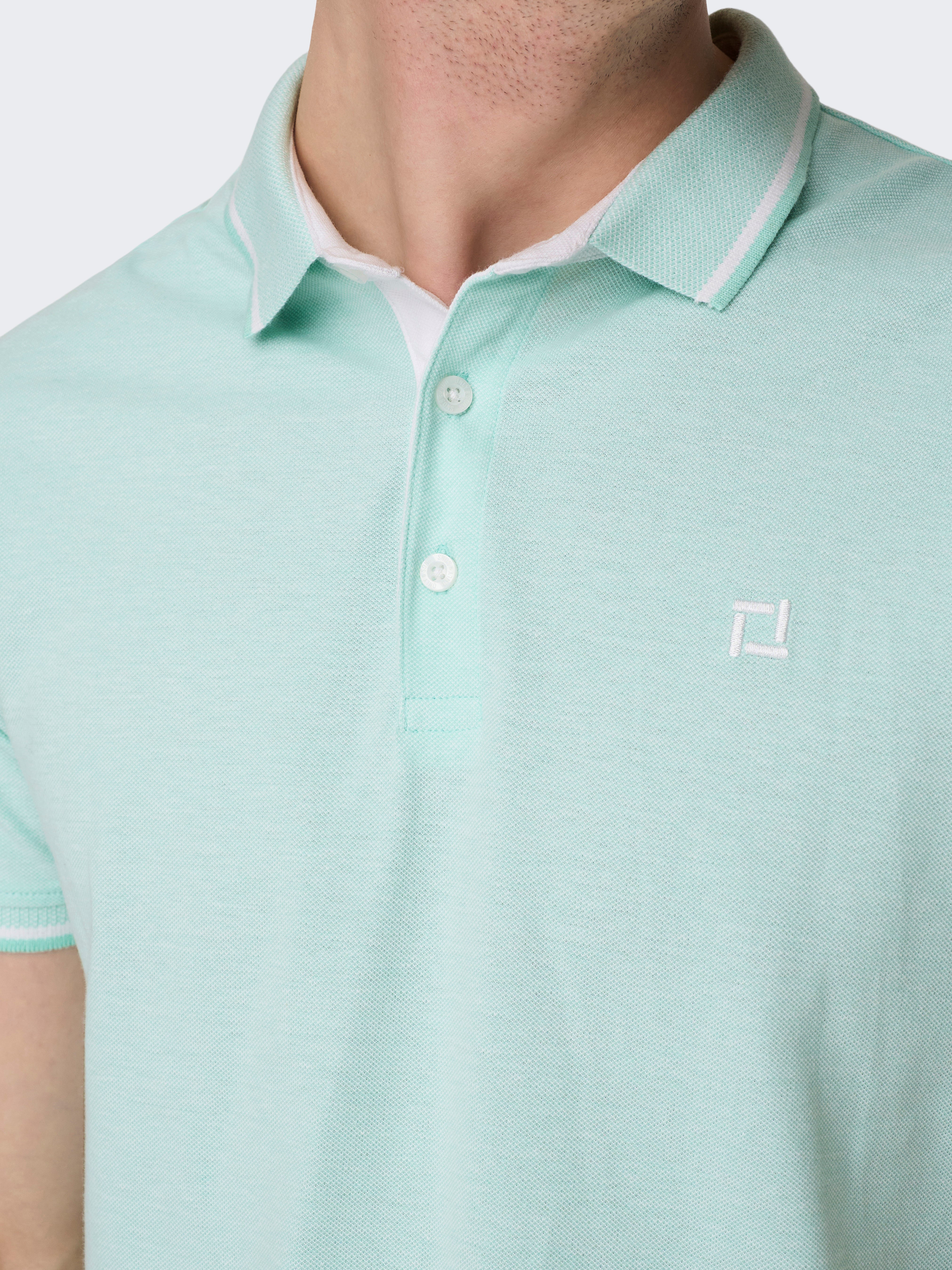 Normal geschnitten Polokragen Poloshirt | Helles Türkis | ONLY & SONS®