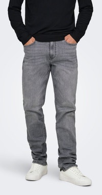 ONSWEFT Mid waist Regular Fit Jeans | Medium Grey | ONLY & SONS®